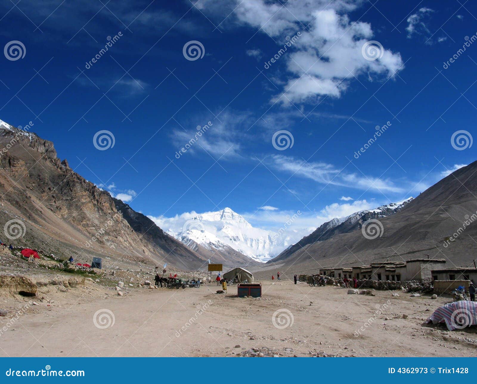 At the Foot of Mt. Everest stock image. Image of blue - 4362973