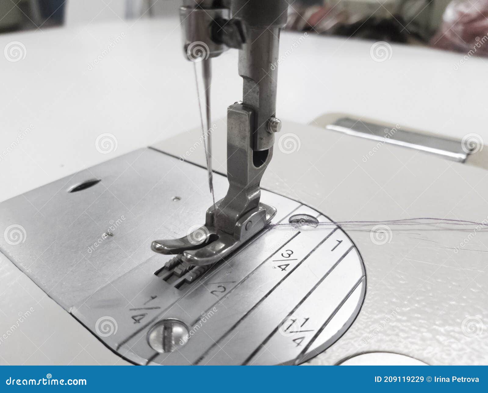 Foot and Needle of Industrial Straight-line Sewing Machine Stock Image ...