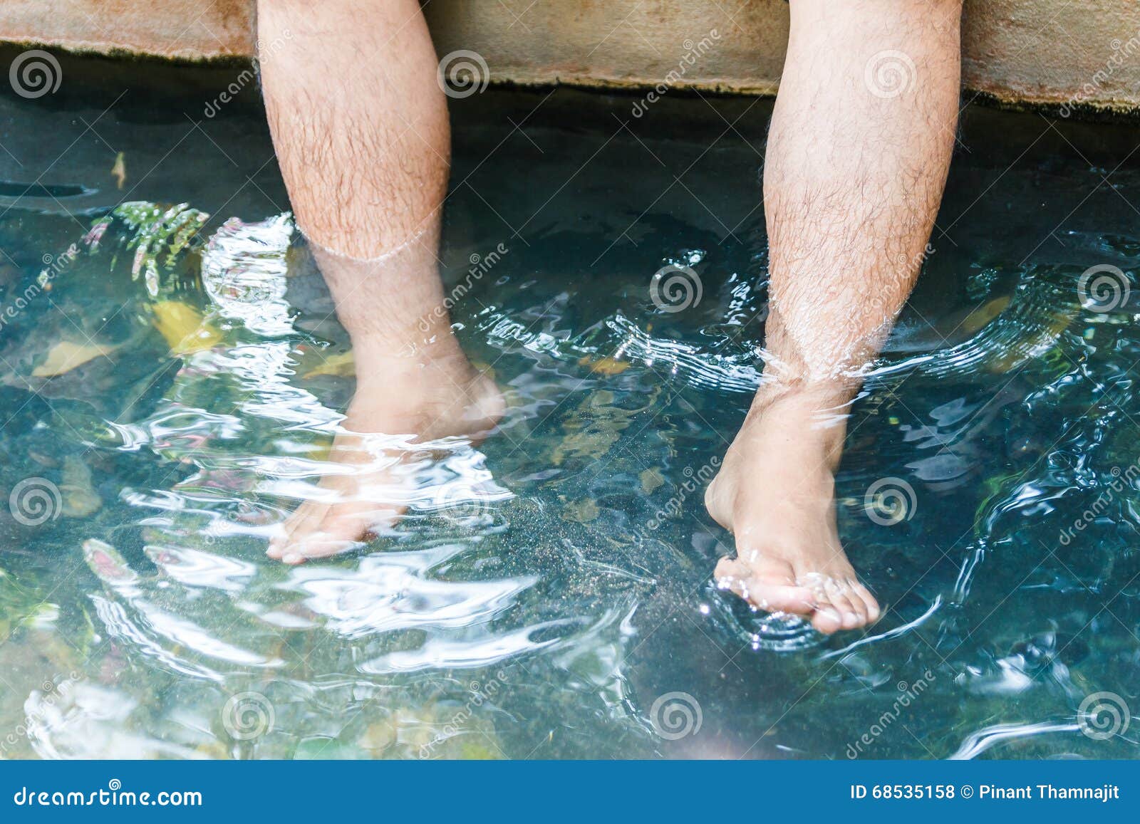 Foot onsen in hot water. stock photo. Image of clear - 68535158