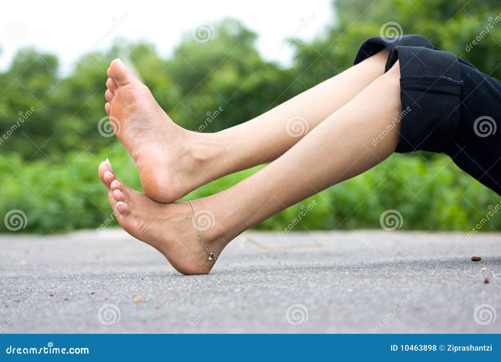 Foot over road stock photo. Image of comfort, legs, toes - 10463898