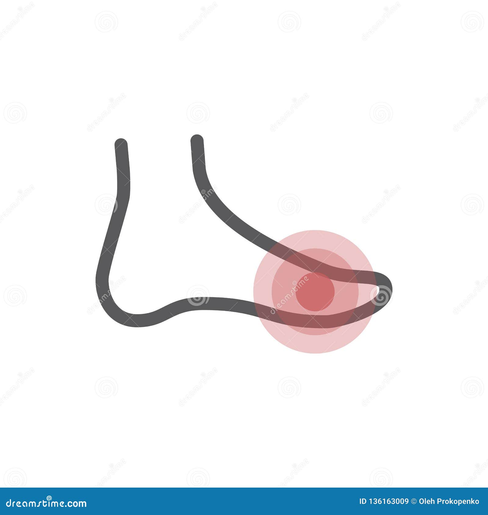 Foot Pain Line Icon. Vector Sign for Web Graphics. Stock Vector ...