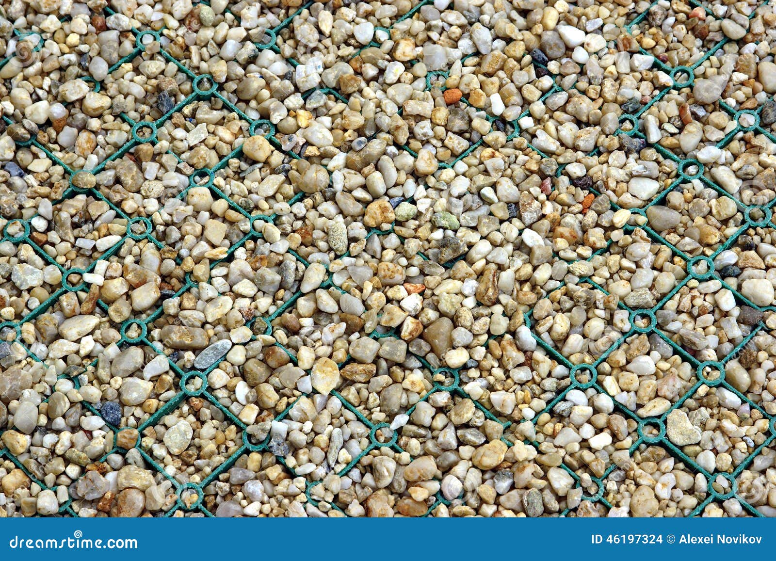 Foot Path Fragment Made from Mesh and Pebbles Stock Photo - Image of ...