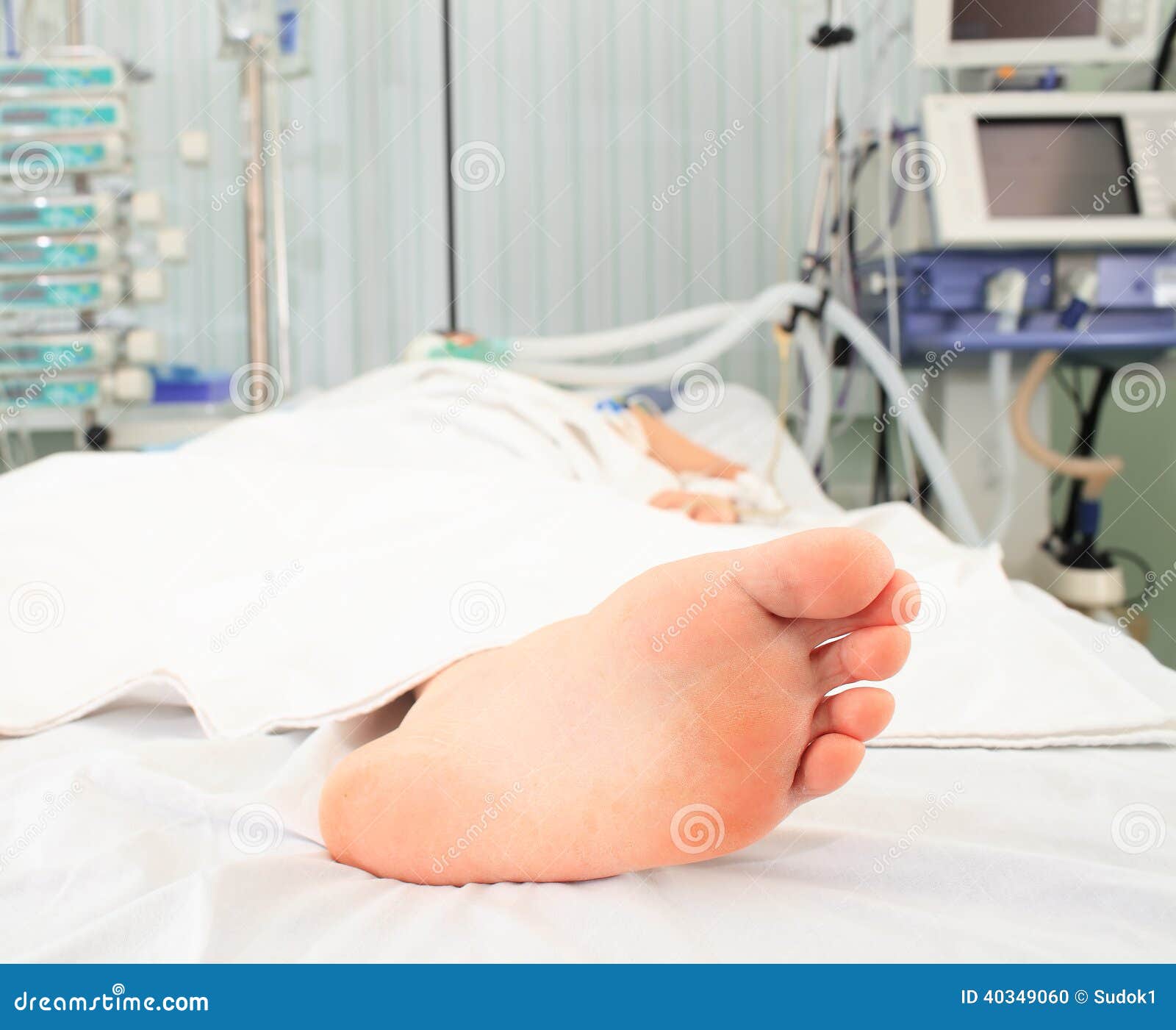 Foot of the patient stock photo. Image of helping, corpse - 40349060
