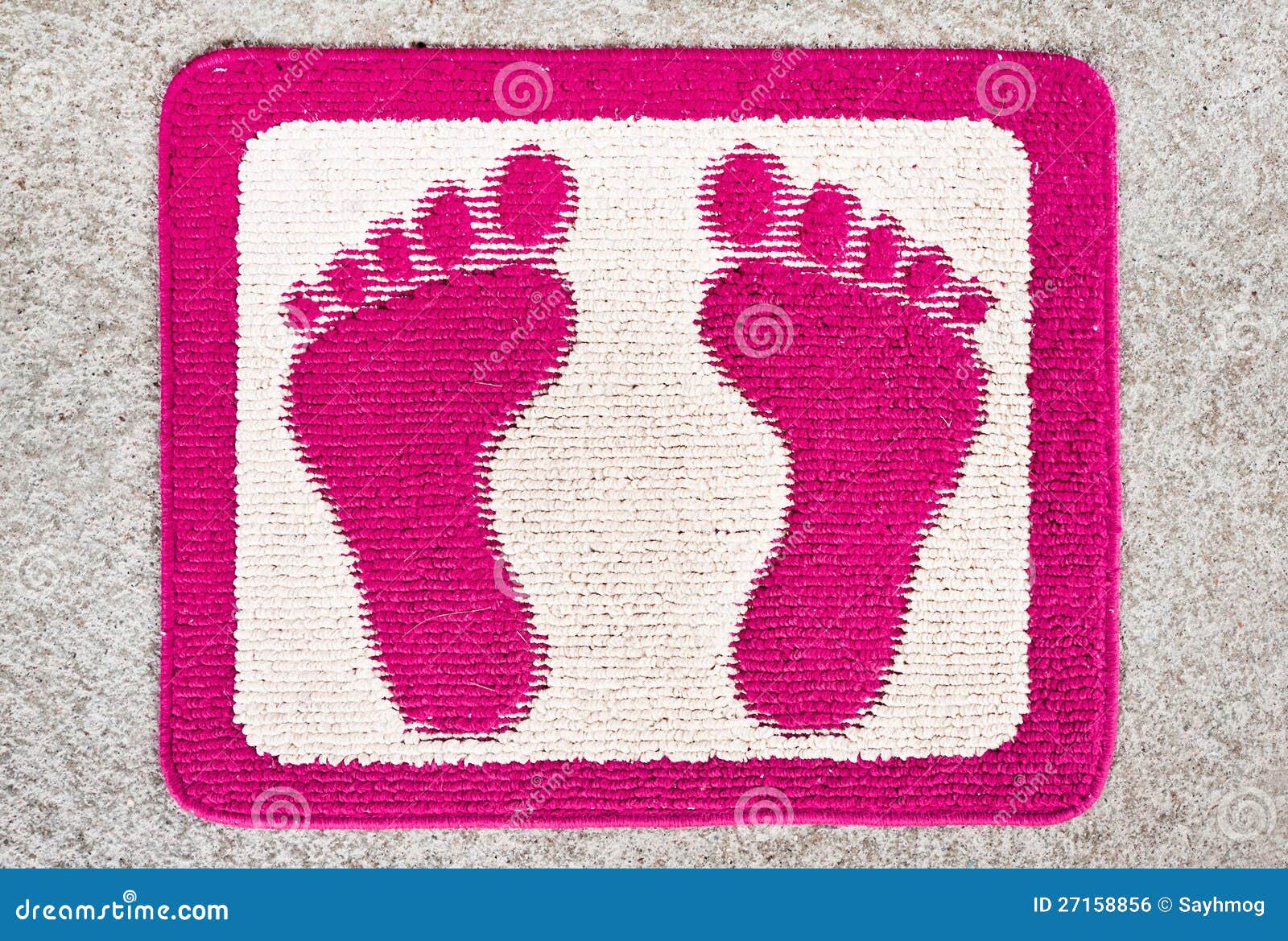 Foot Pattern of Pink Color in Carpet Stock Photo - Image of arrival ...