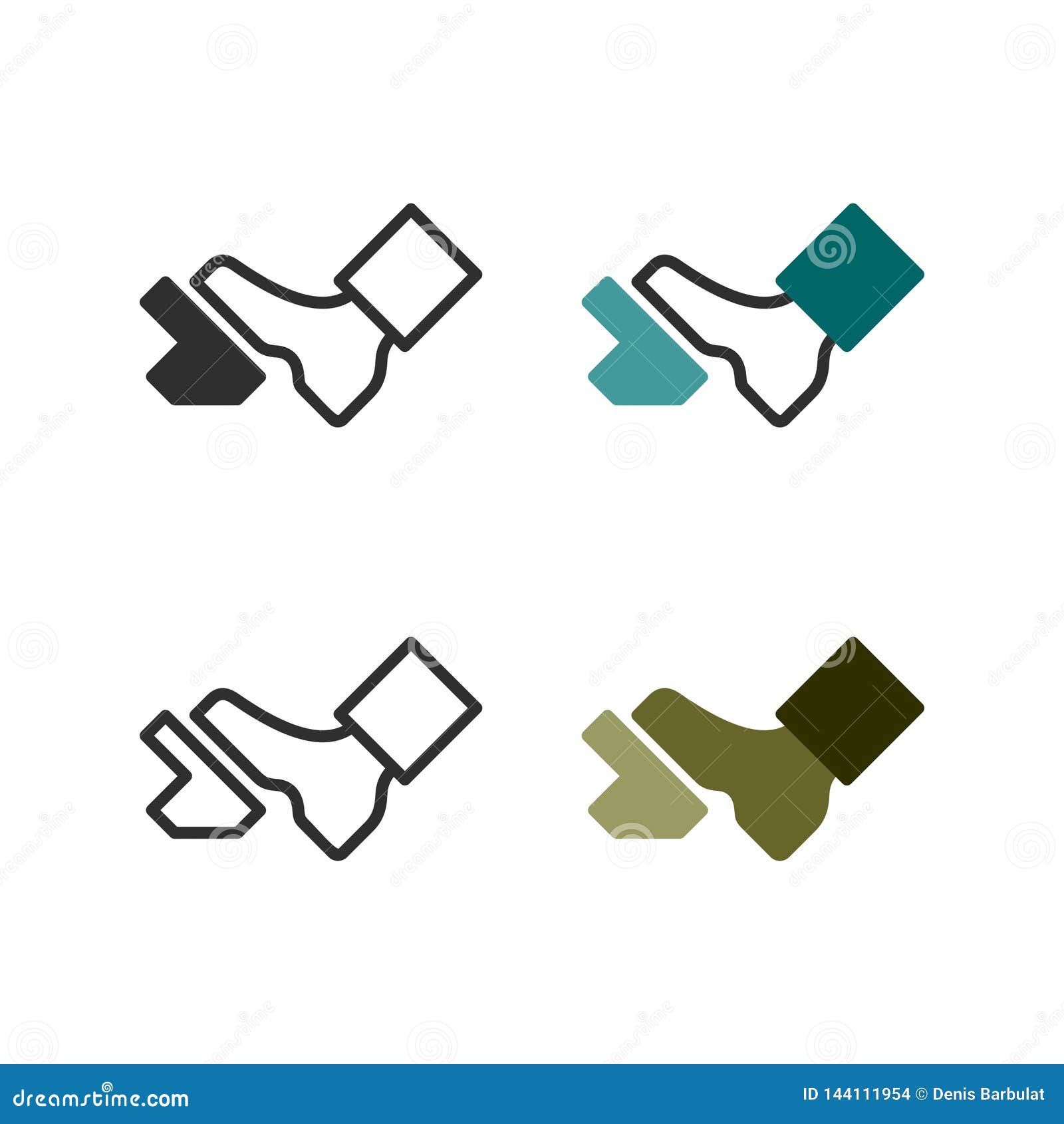 Foot is pressing the pedal stock vector. Illustration of pictogram ...