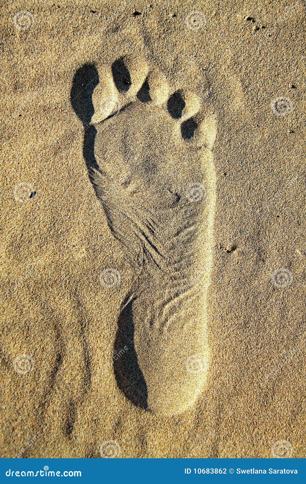 Foot print stock photo. Image of beach, footprint, foot - 10683862