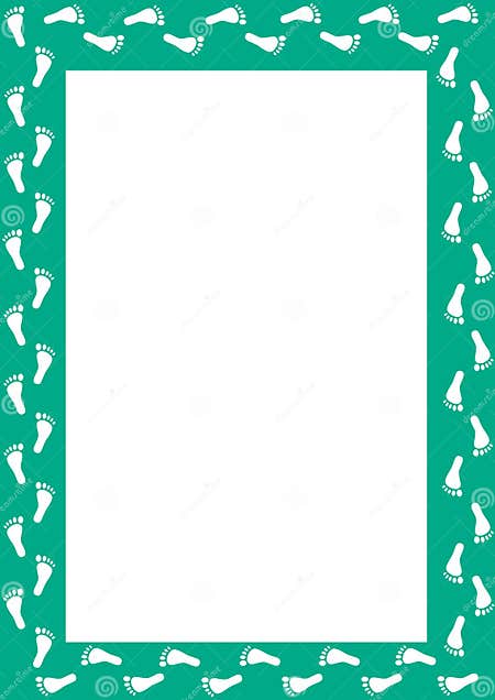 Foot Print Border stock illustration. Illustration of footsteps - 25136546