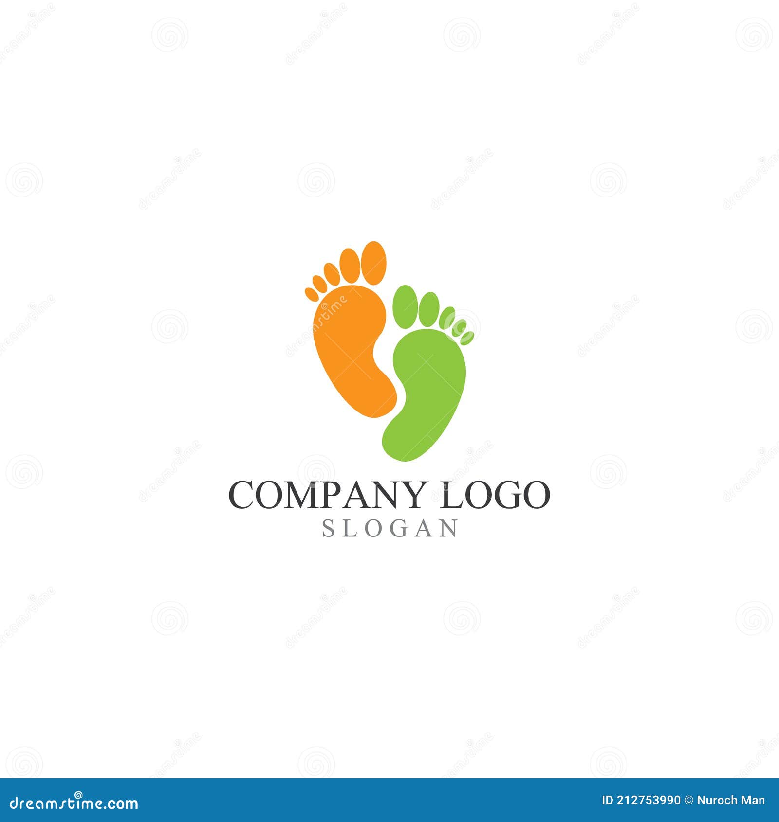 Foot Print Logo and Symbol Vector. Stock Vector - Illustration of ...