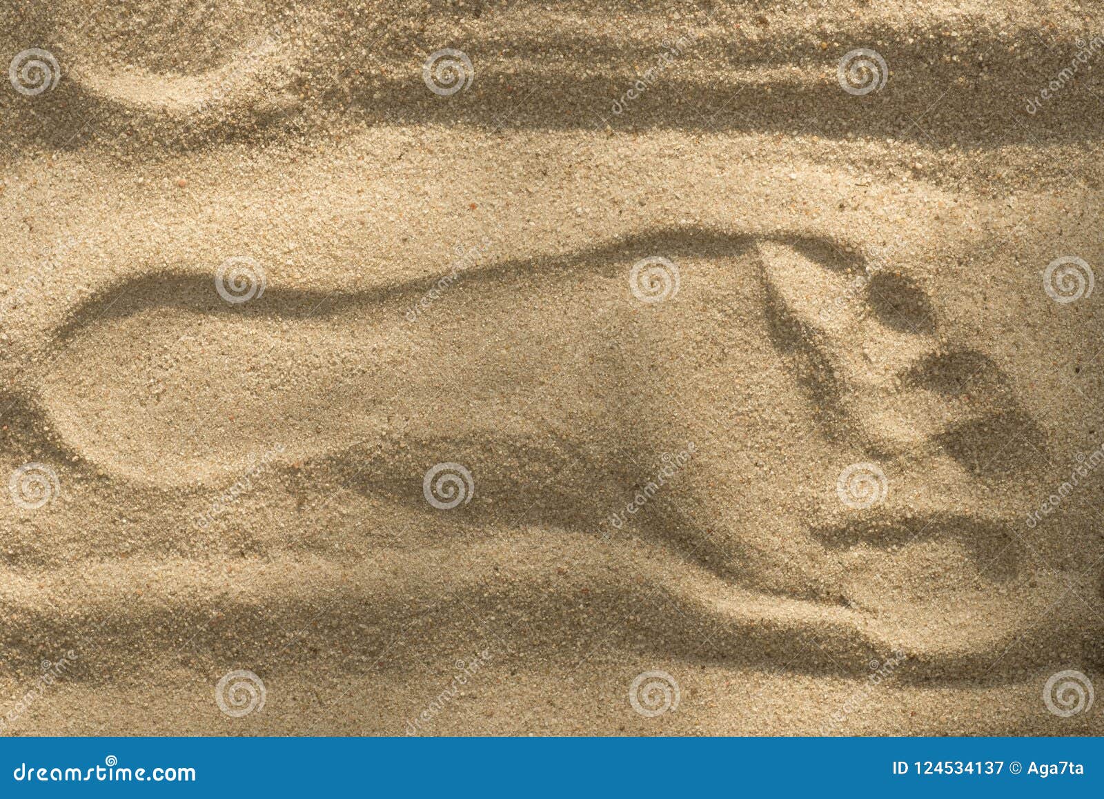 Foot print on sand stock image. Image of desert, orange - 124534137