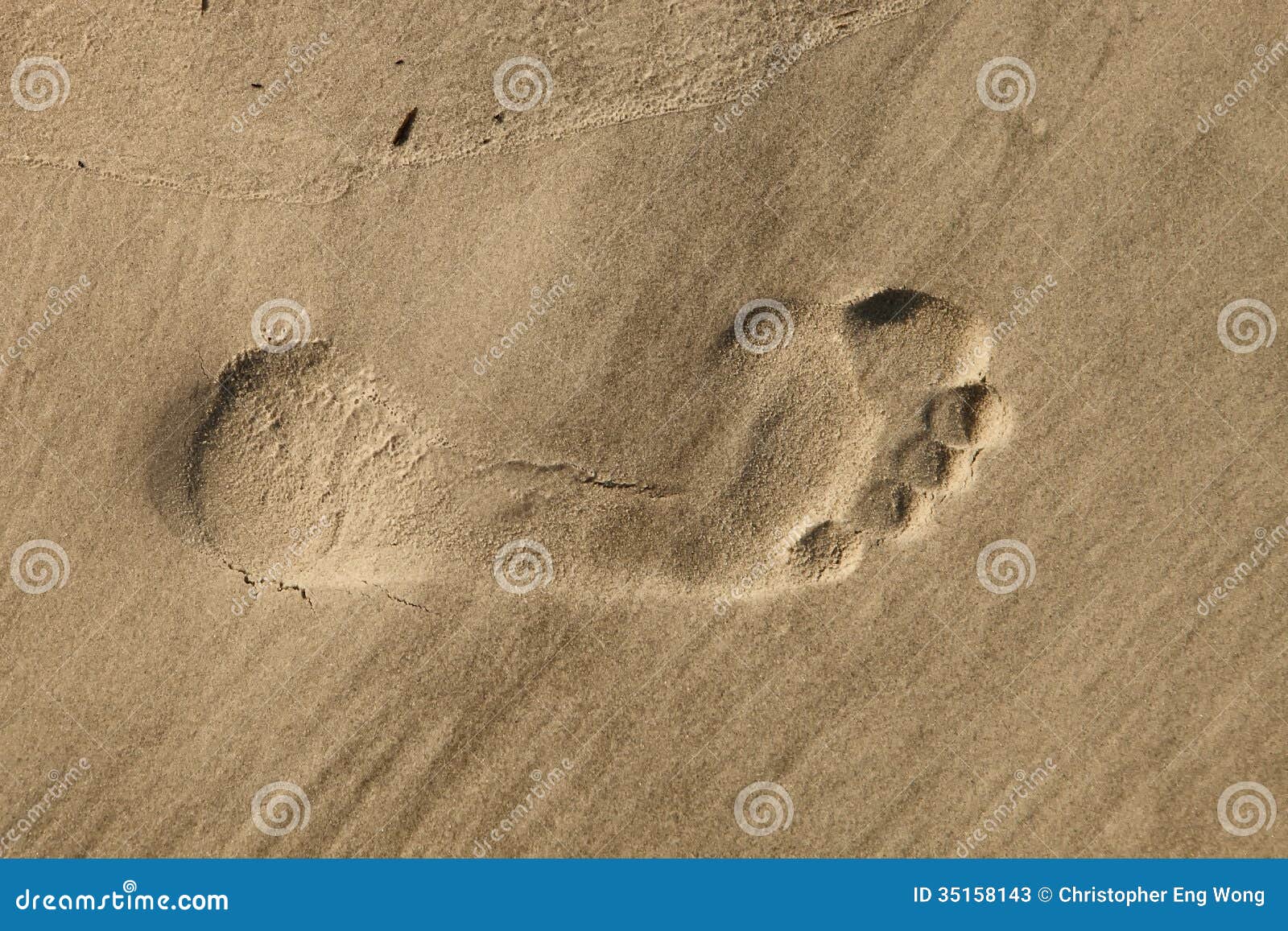 Foot Print in the Sand stock image. Image of nature, abstract - 35158143