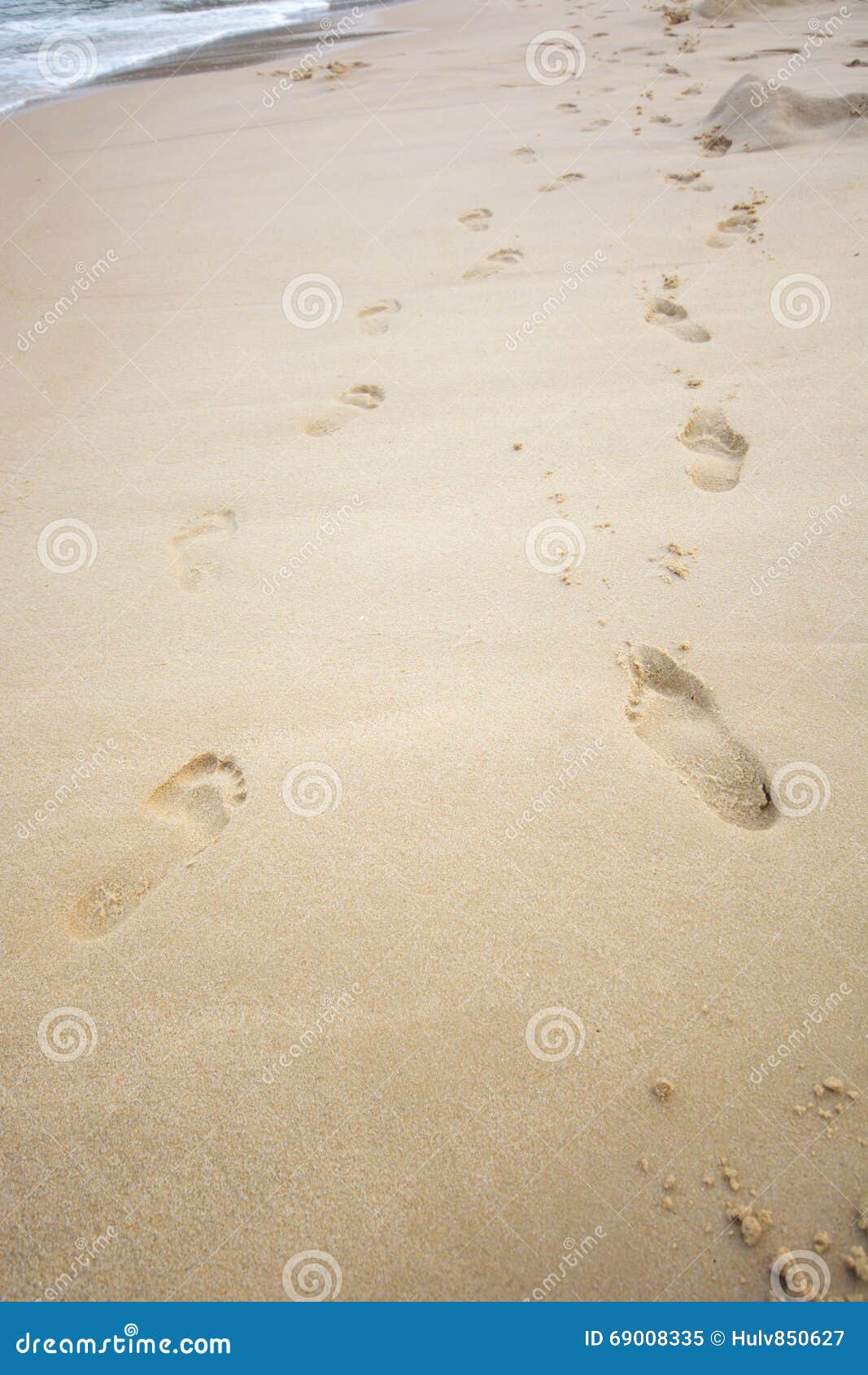 Foot print in sand beach stock image. Image of landscape - 69008335