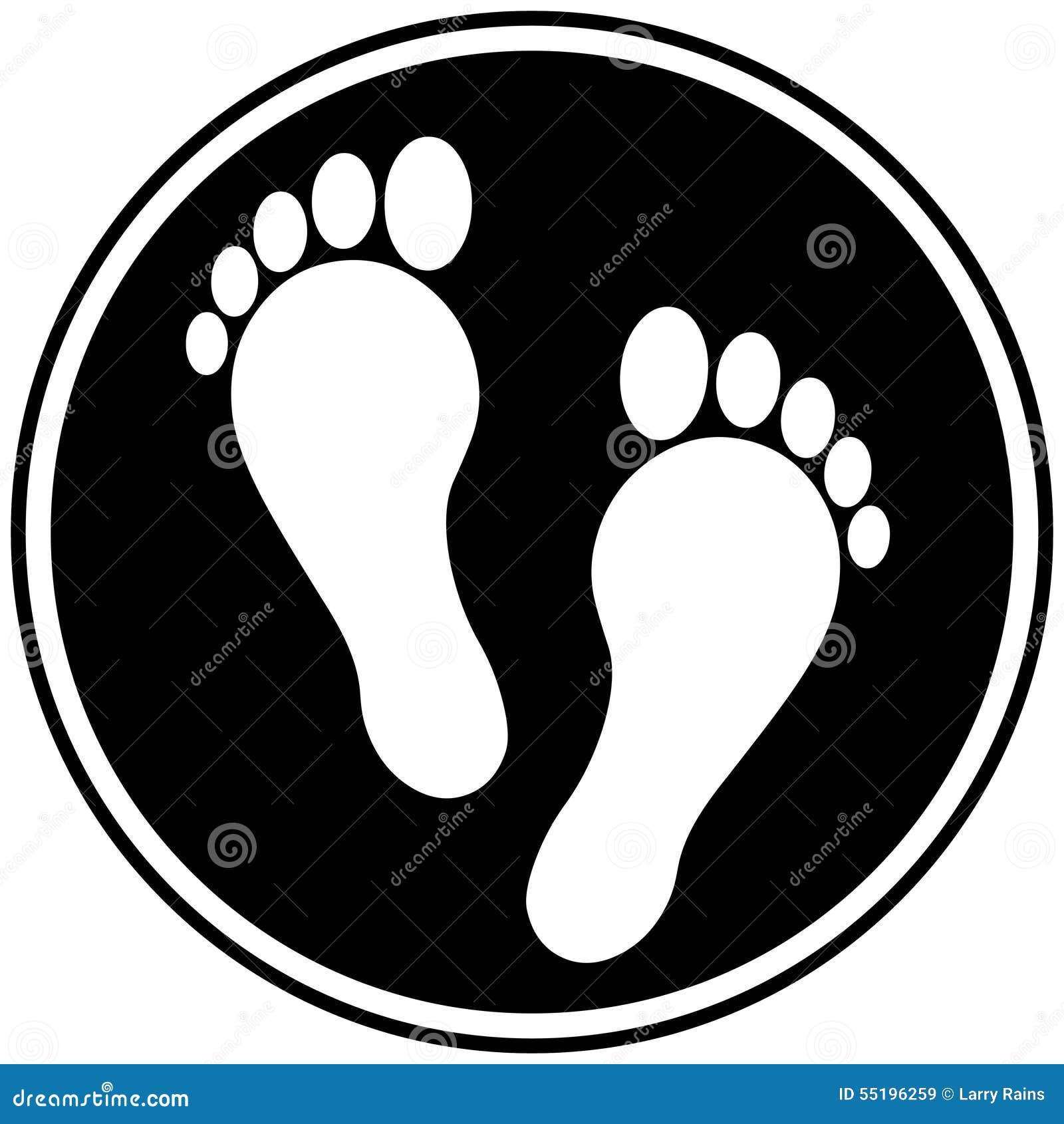 Foot Print Symbol stock vector. Illustration of track - 55196259