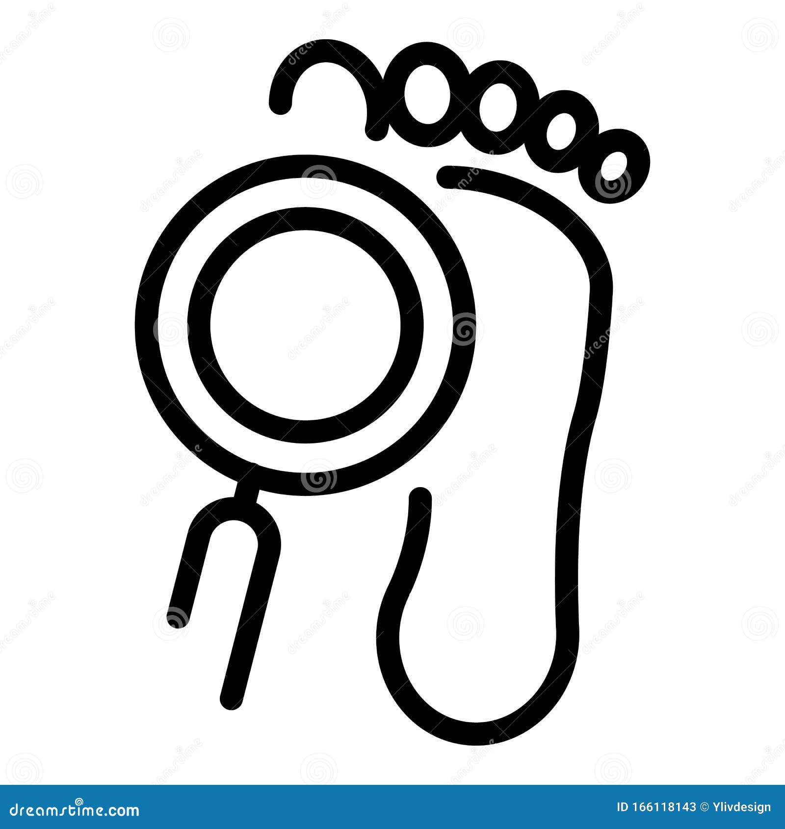 Foot Print Under Magnifier Icon, Outline Style Stock Vector ... Foot Print Under Magnifier Icon, Outline Style Stock Vector ...