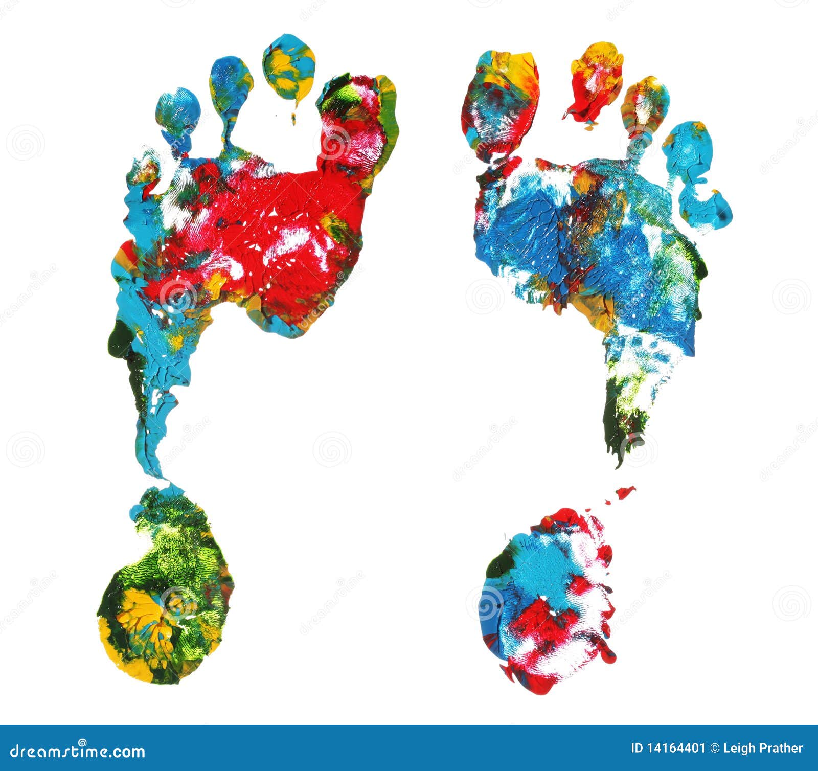 Foot prints stock image. Image of colourful, prints, human - 14164401