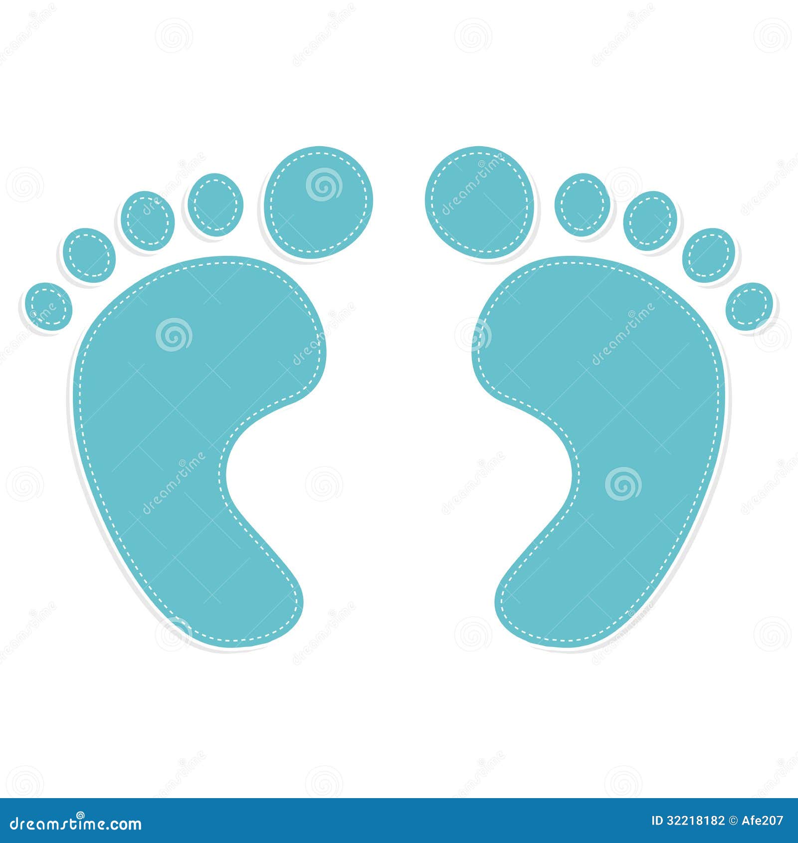 Foot prints color blue stock vector. Illustration of child - 32218182