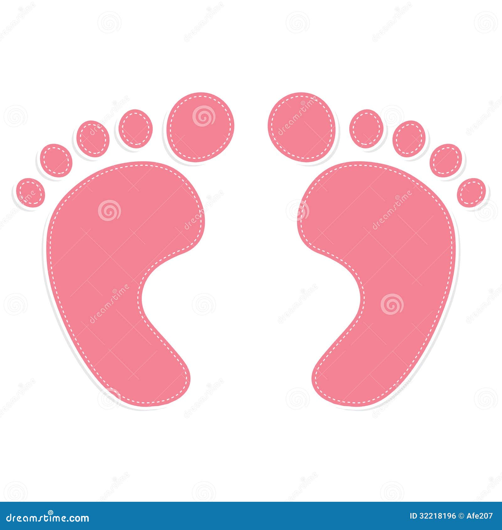 Foot prints color pink stock vector. Illustration of object - 32218196