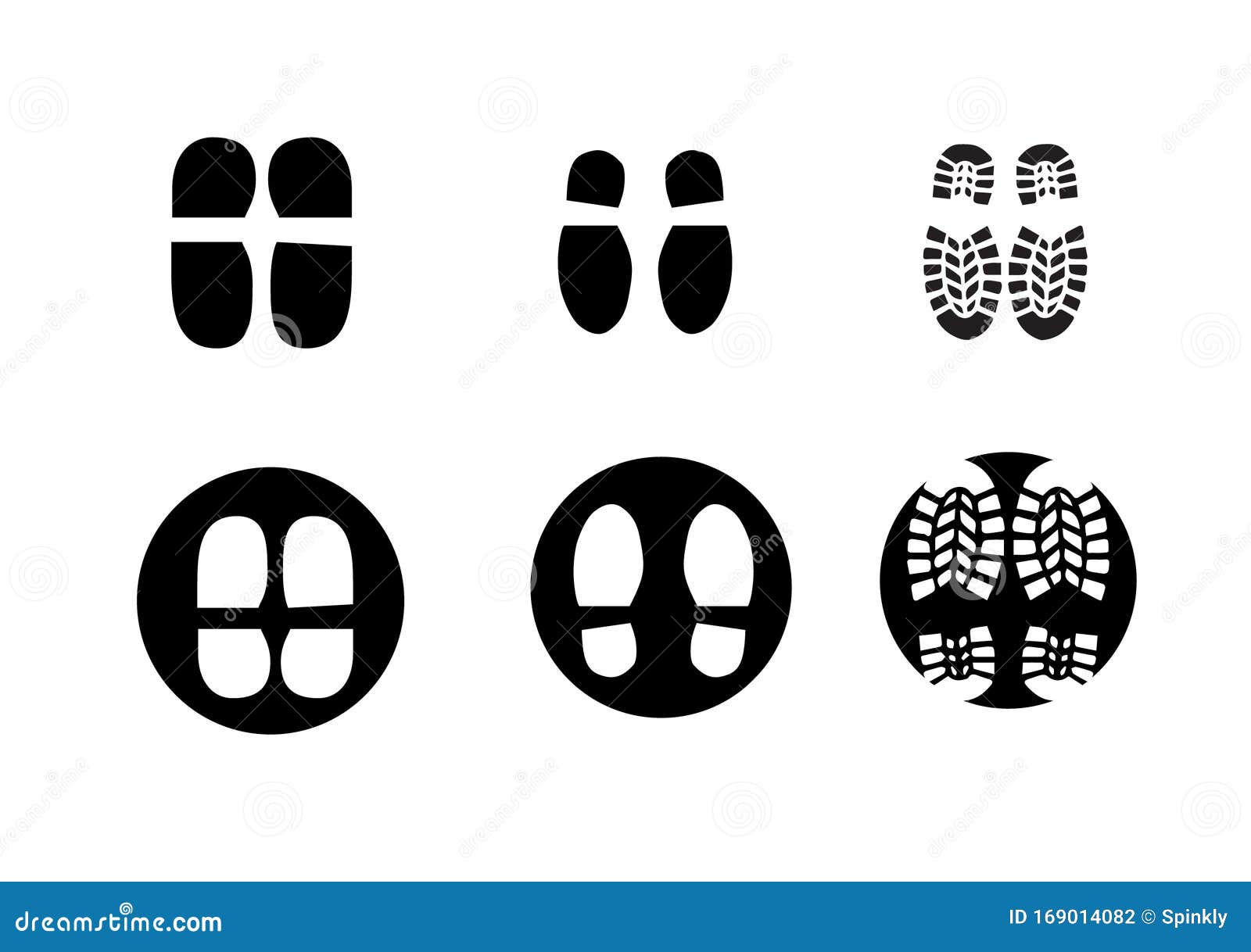 Foot Prints Shape in Vector Format Stock Vector - Illustration of ...
