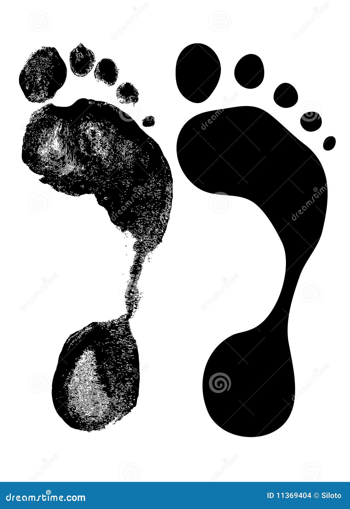 Foot prints - vector stock vector. Illustration of copy - 11369404