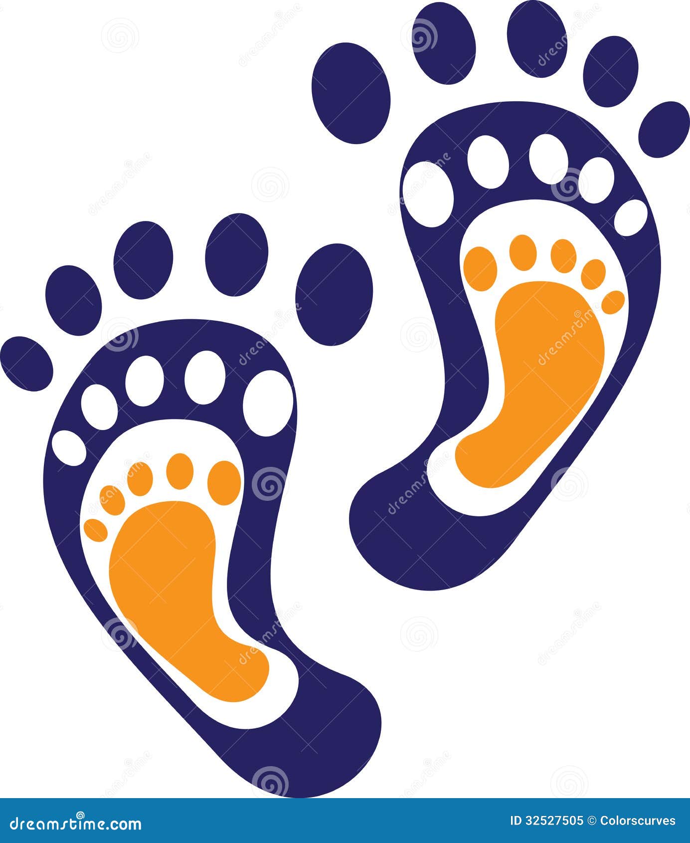 Foot Prints Vector Set Colorful Background | CartoonDealer.com #93487053