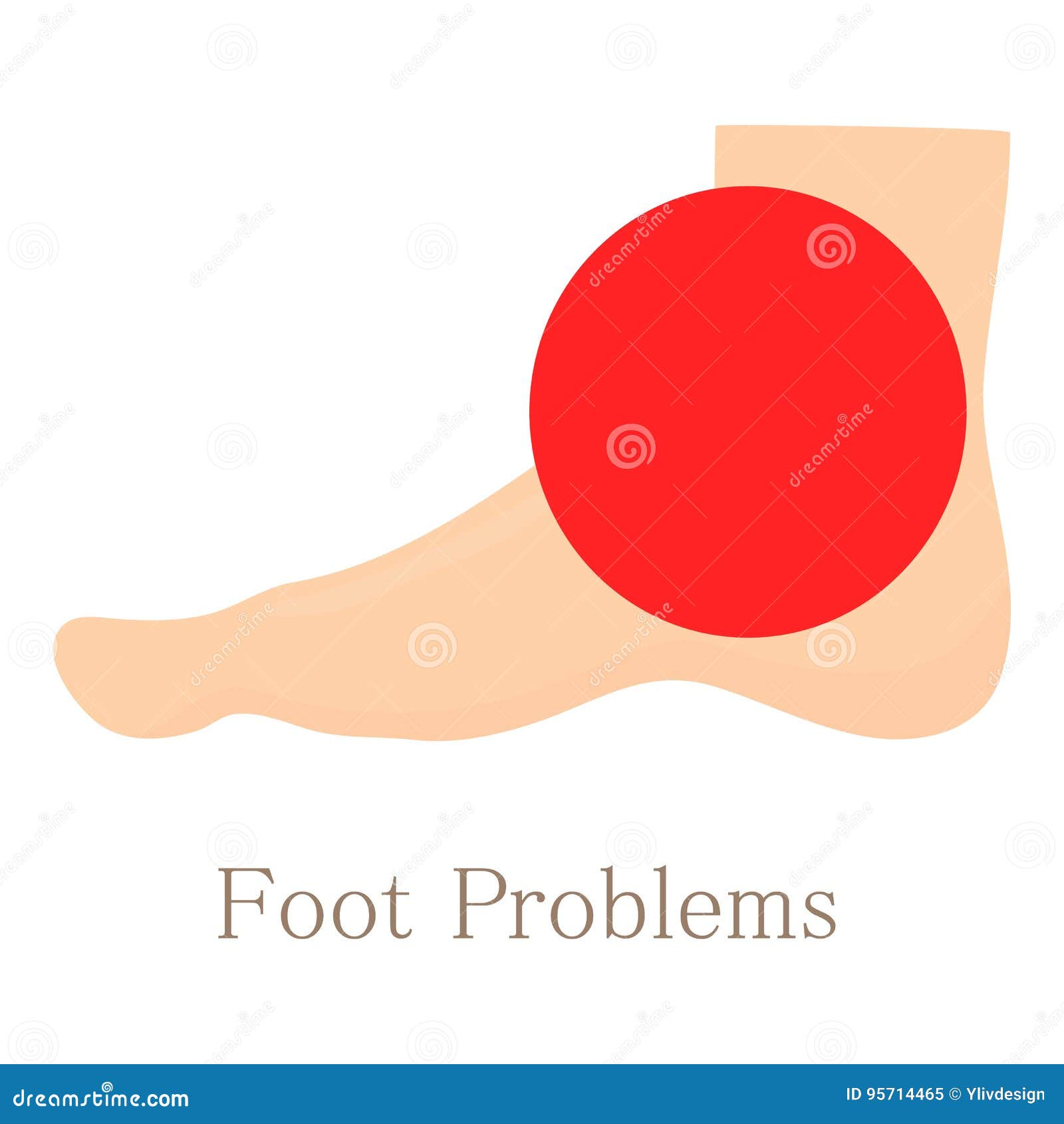 Foot Problem Icon, Cartoon Style Stock Vector - Illustration of ...