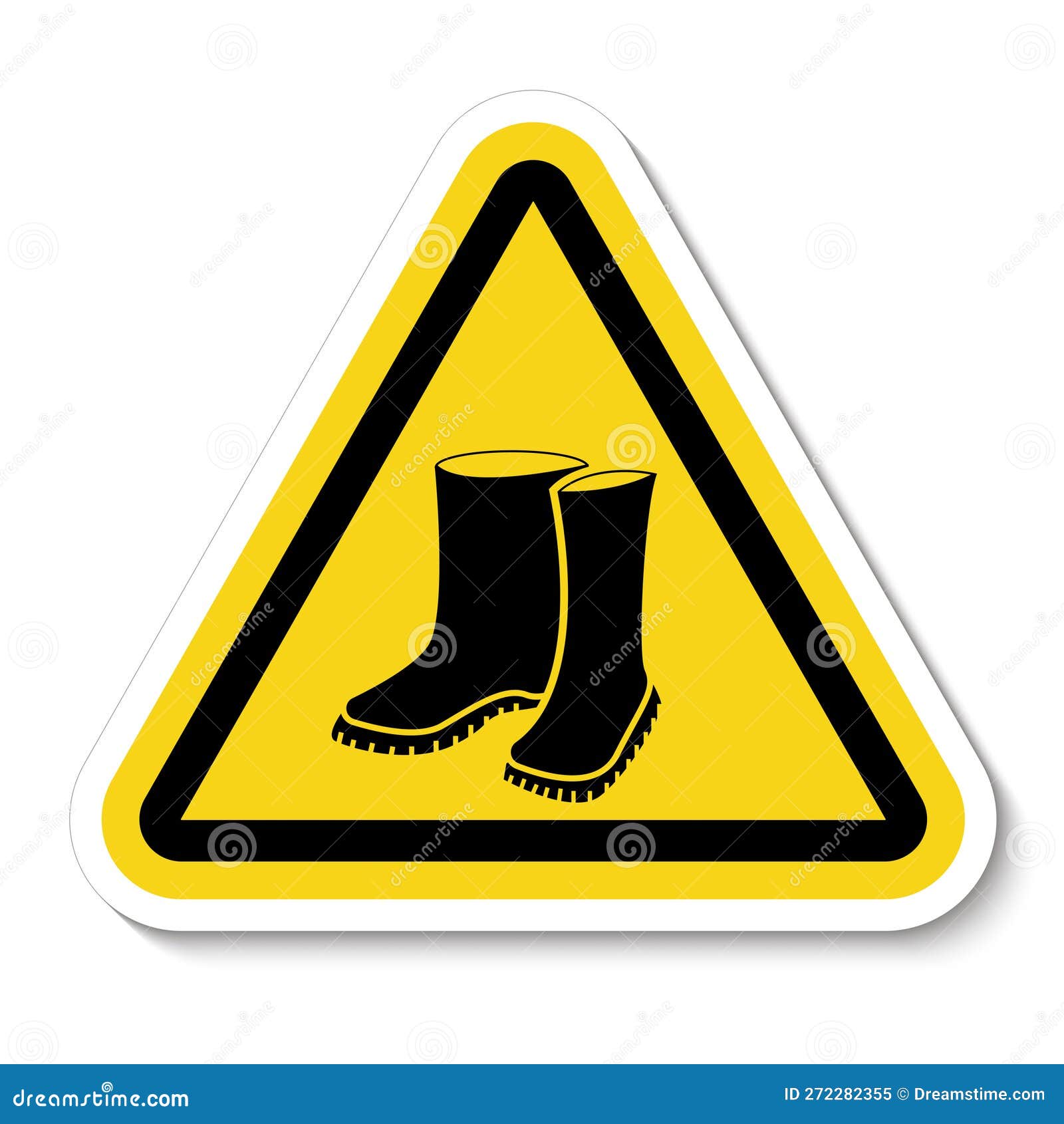 Foot Protection Required Sign on White Background Stock Vector ...