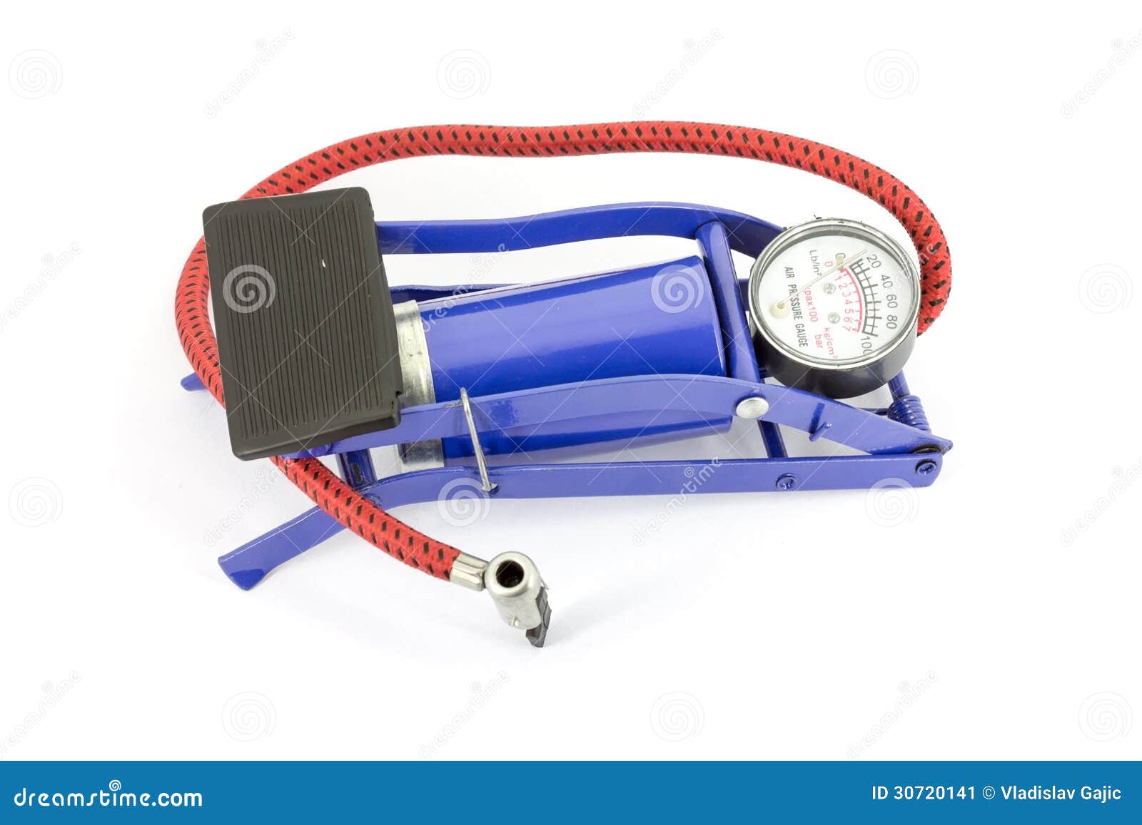 Foot pump stock image. Image of rubber, hose, airpump - 30720141
