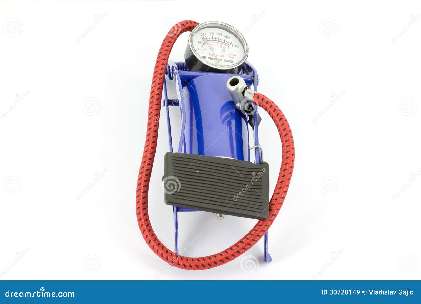 Foot pump stock image. Image of bike, object, color, manometer - 30720149