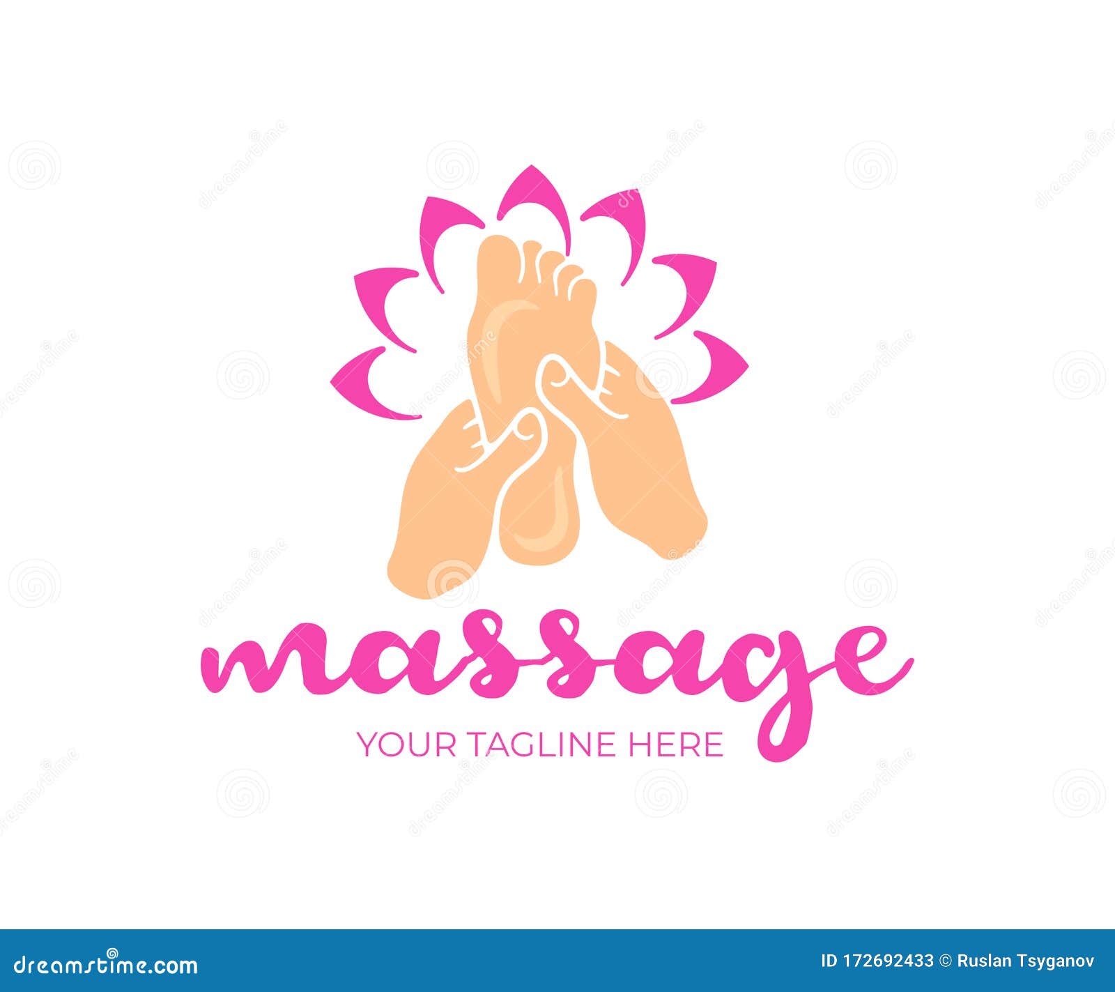 Foot Reflexology Massage Therapy And Ankle Foot Care Logo Design