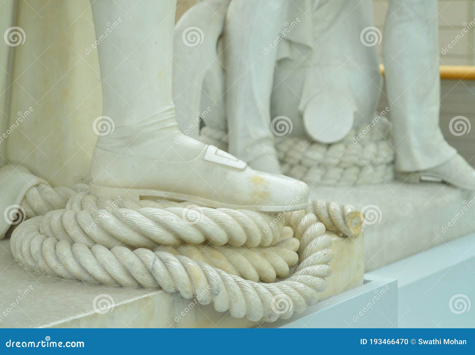 Foot on rope stock photo. Image of rope, representation - 193466470