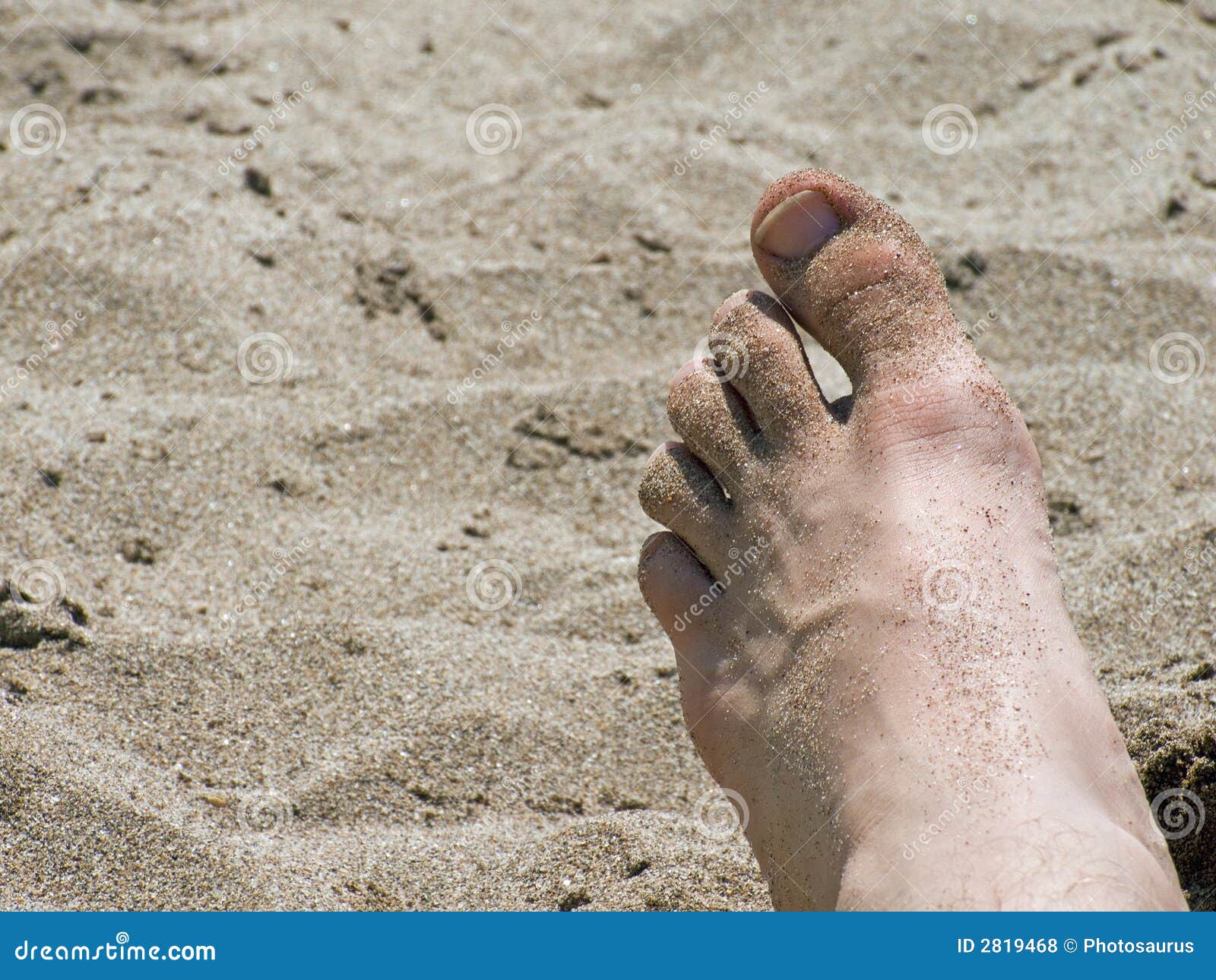Foot in the sand stock photo. Image of vacation, coast - 2819468