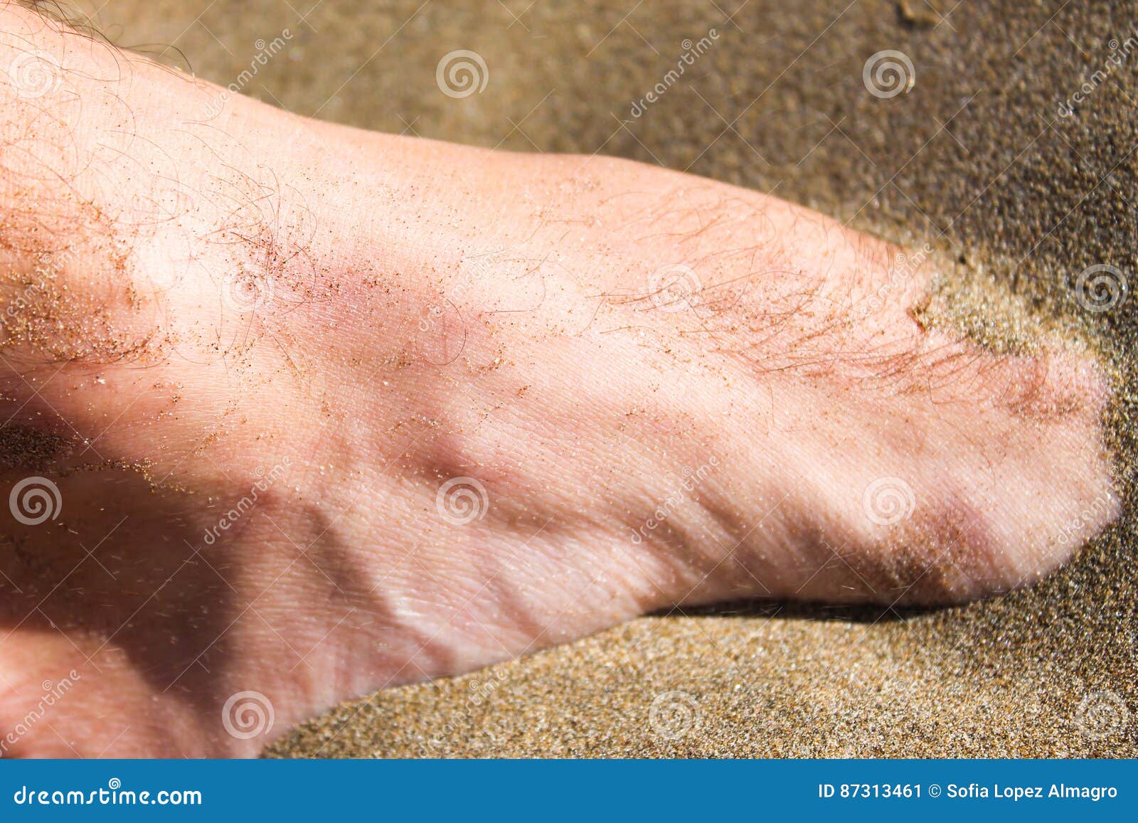 Foot in the Sand stock image. Image of recreation, relaxation - 87313461