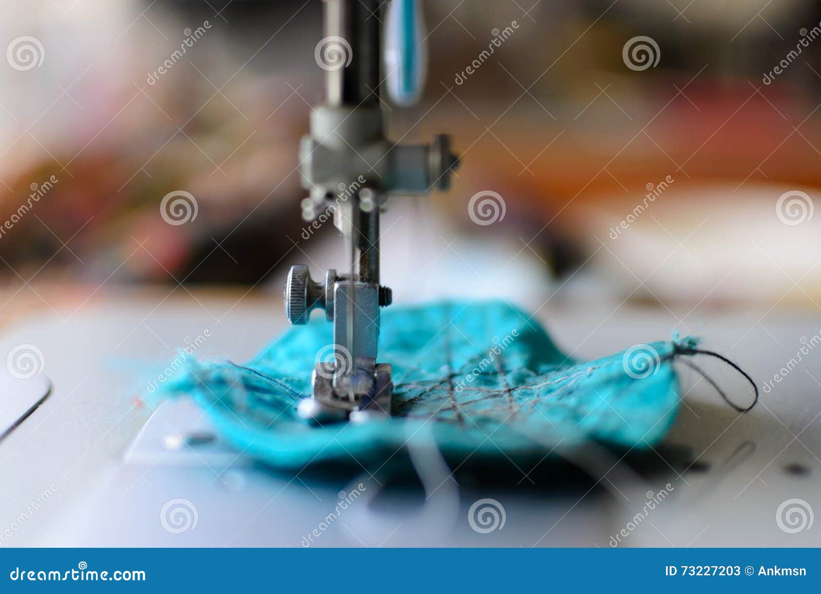 Foot of the Sewing Machine in a Work Close-up Stock Image - Image of ...