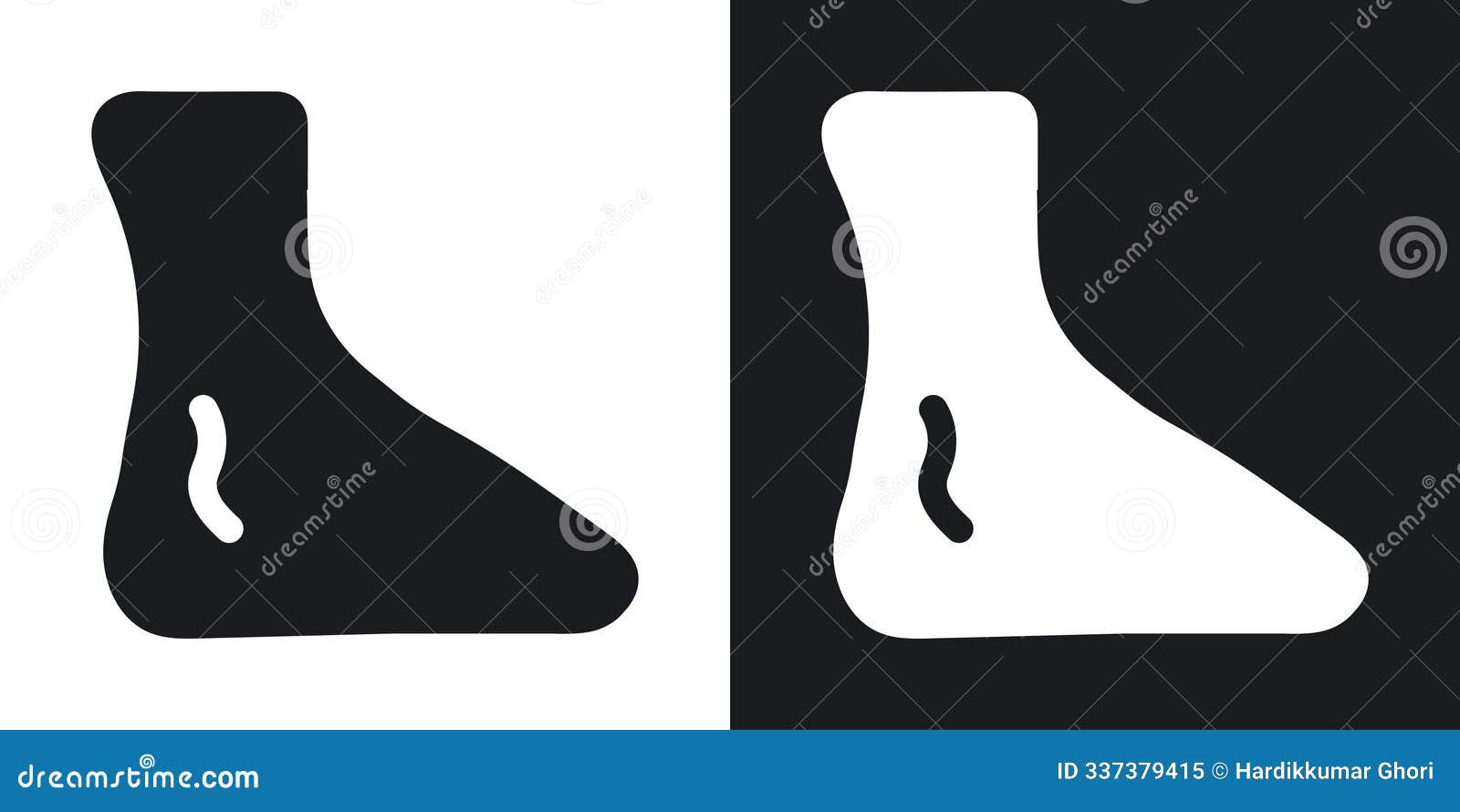 Foot Side View Thin Line Vector Icon Set Stock Vector - Illustration of ...