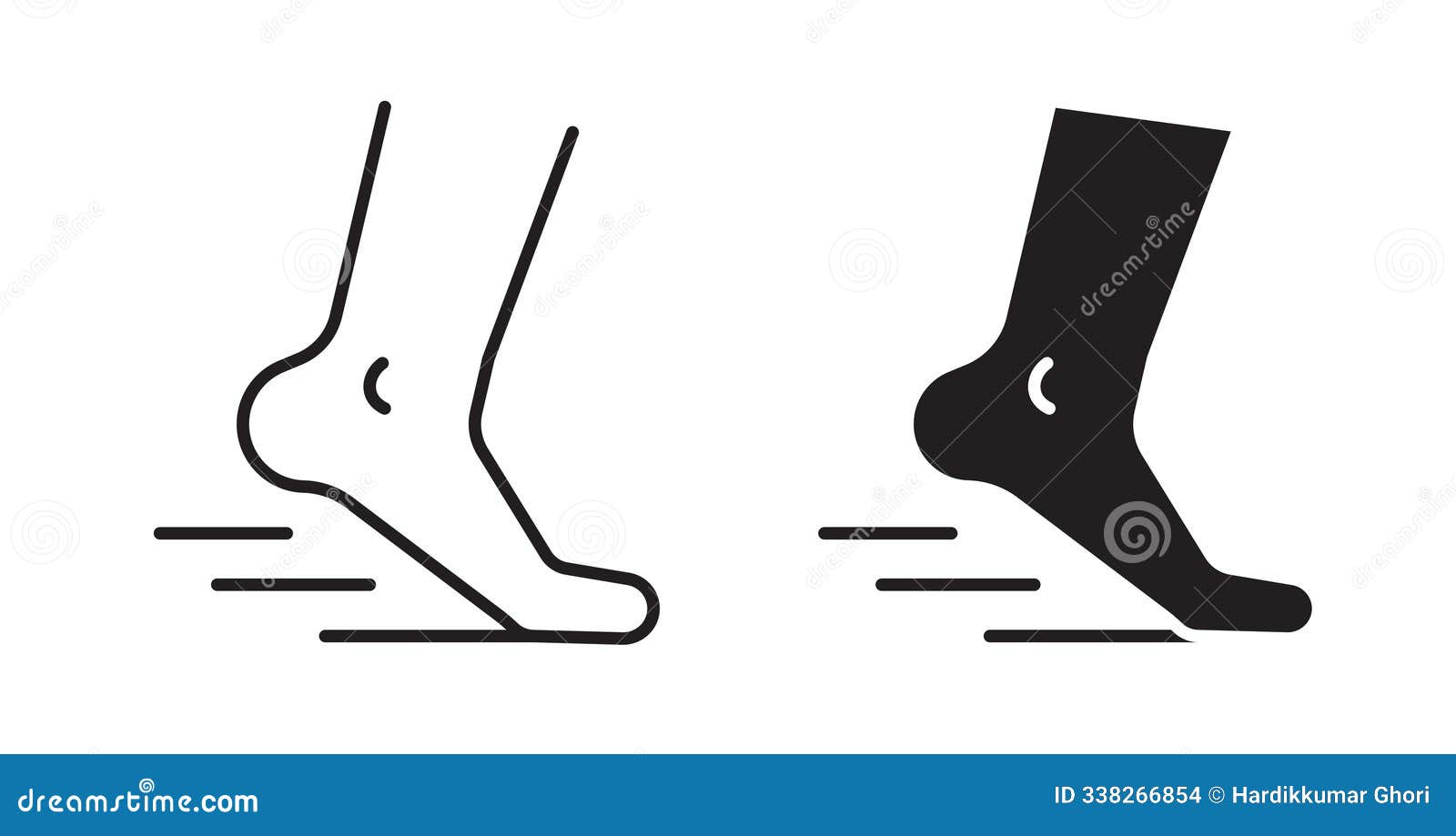 Foot Side View Icon. Thin Linear Foot Side View Outline Icon Isolated ...