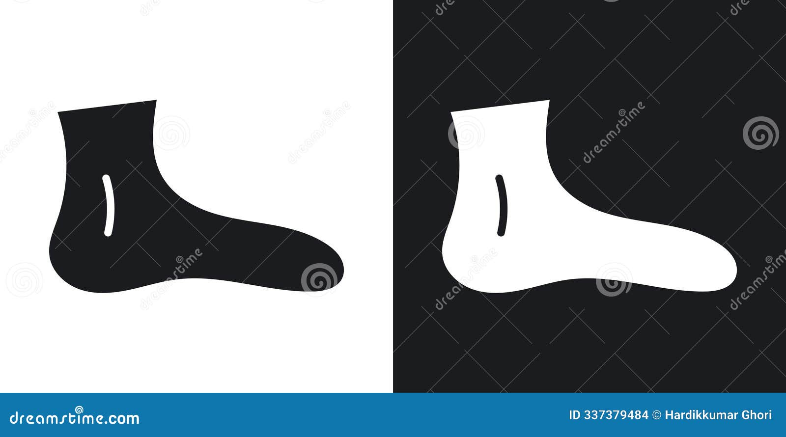 Foot Side View Thin Line Vector Icon Set Stock Vector - Illustration of ...