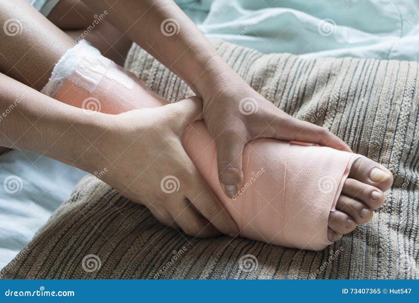 Foot Soft Splint for Treatment of Injuries Stock Image - Image of ...