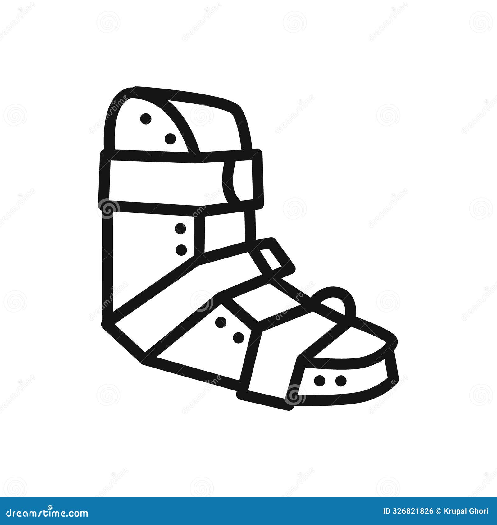 Foot Splint Logo Sign Vector Outline | CartoonDealer.com #326038011