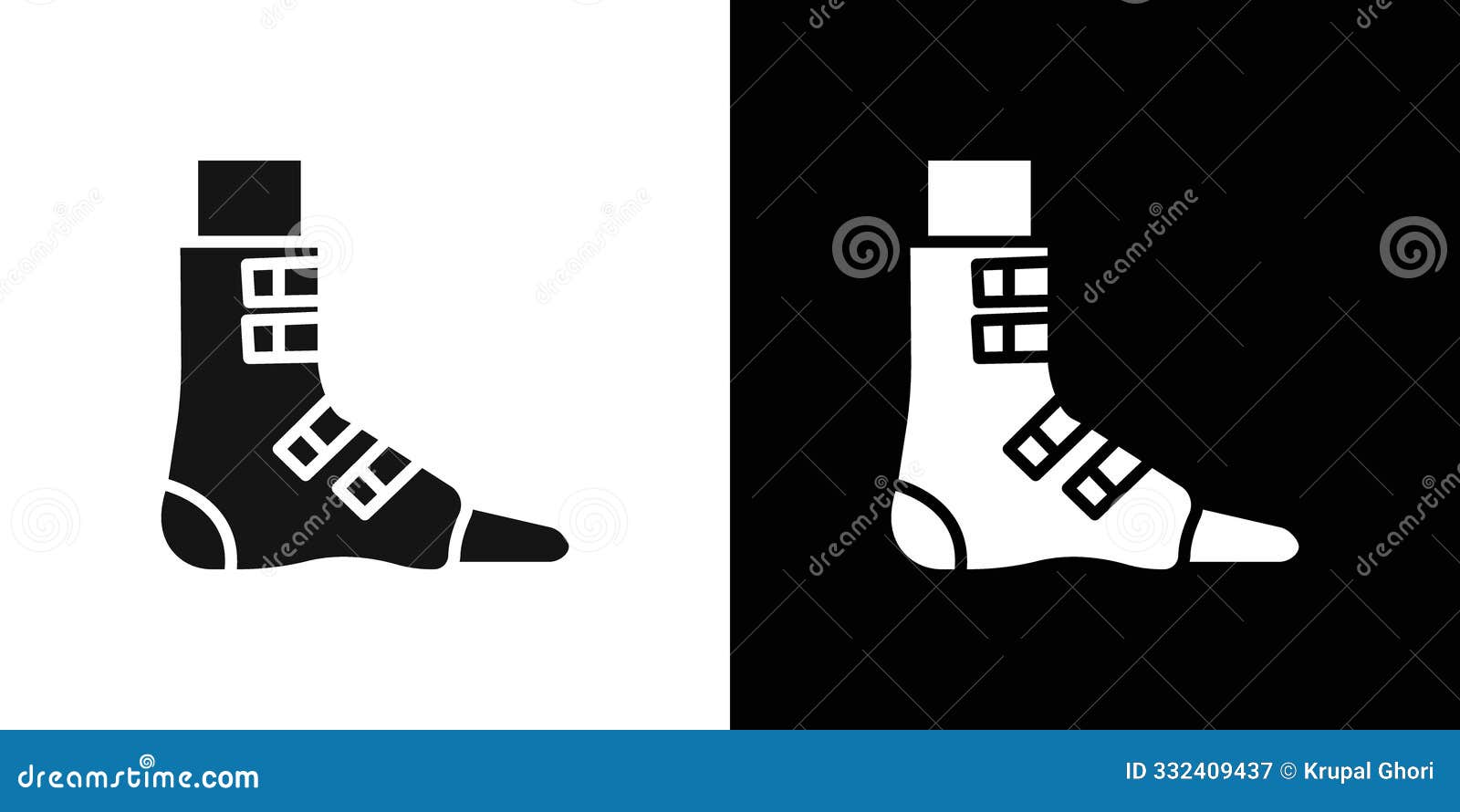 Foot Splint Logo Sign Vector Outline | CartoonDealer.com #326038011