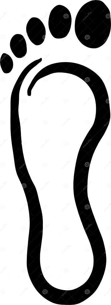 Foot step stock vector. Illustration of shape, bare, print - 4745457