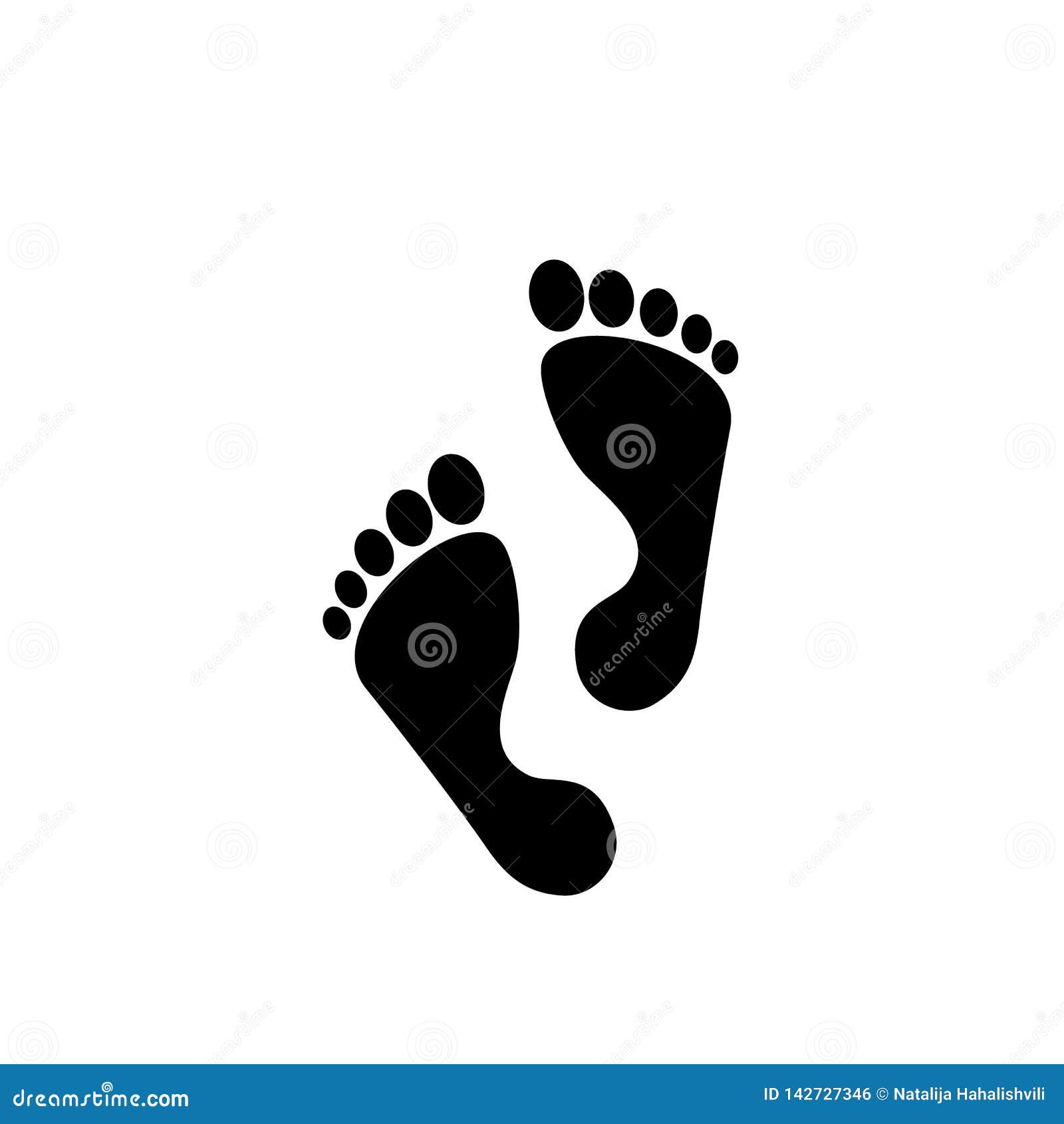Foot step icon. Vector stock vector. Illustration of bare - 142727346