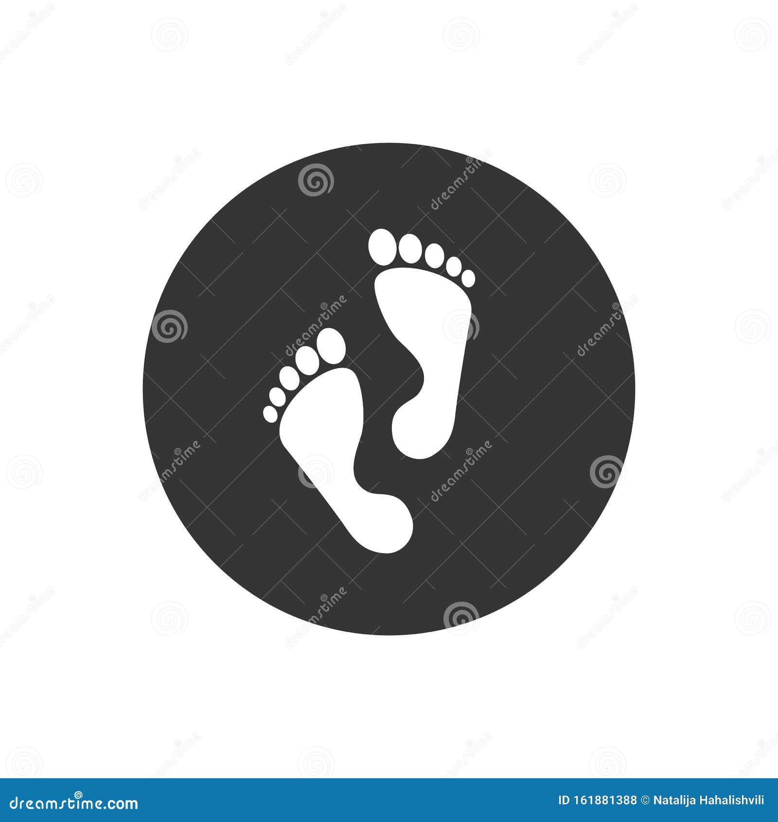 Foot Step Icon. Vector Illustration Flat Style Stock Vector ...
