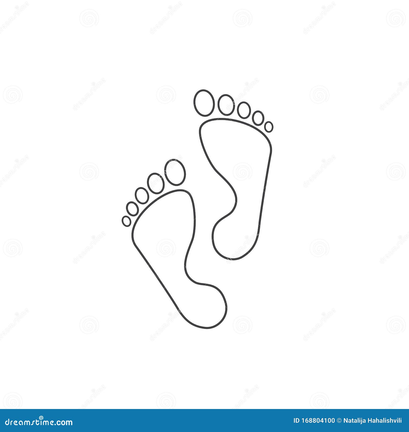 Foot Step Icon. Vector Illustration in Flat Style Stock Vector ...