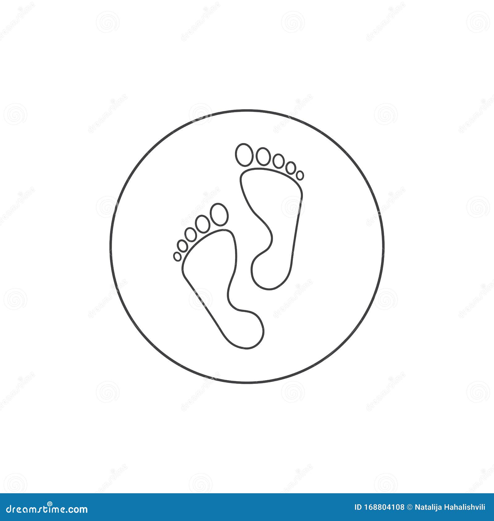 Foot Step Icon. Vector Illustration in Flat Style Stock Vector ...