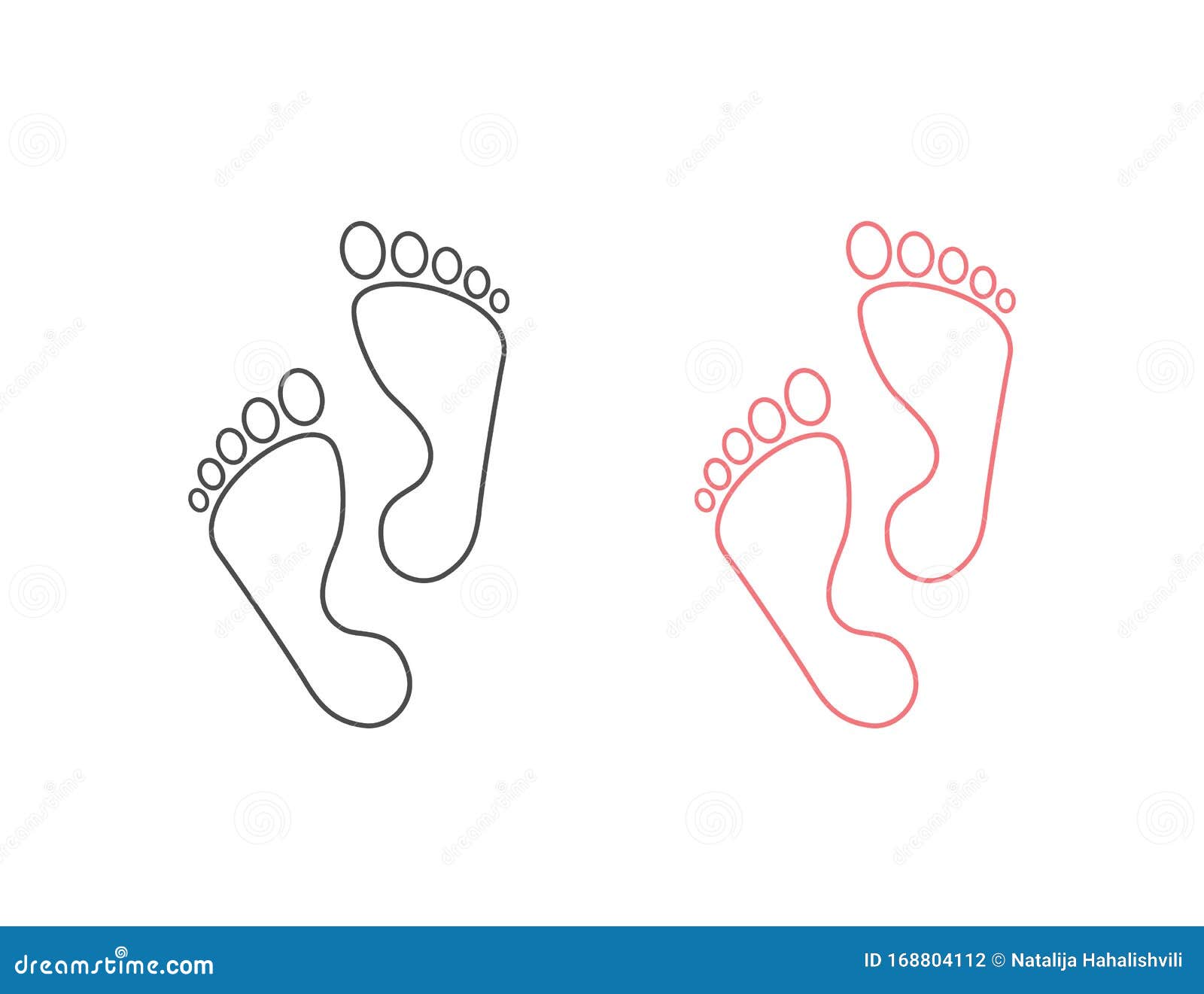 Foot Step Icon. Vector Illustration in Flat Style Stock Vector ...