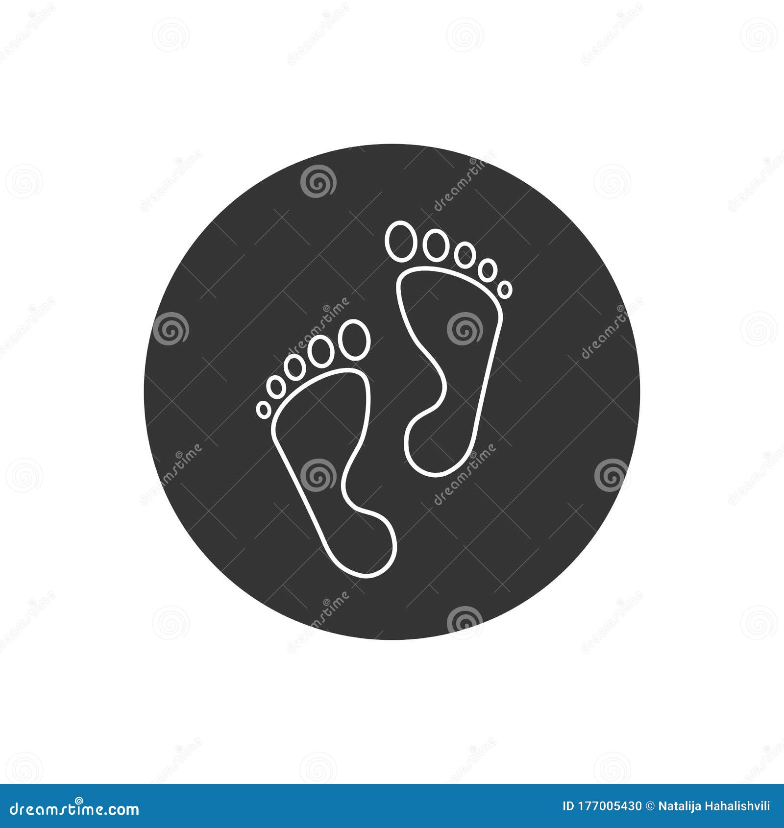 Foot Step Line Icon. Vector Illustration Flat Style Stock Vector ...