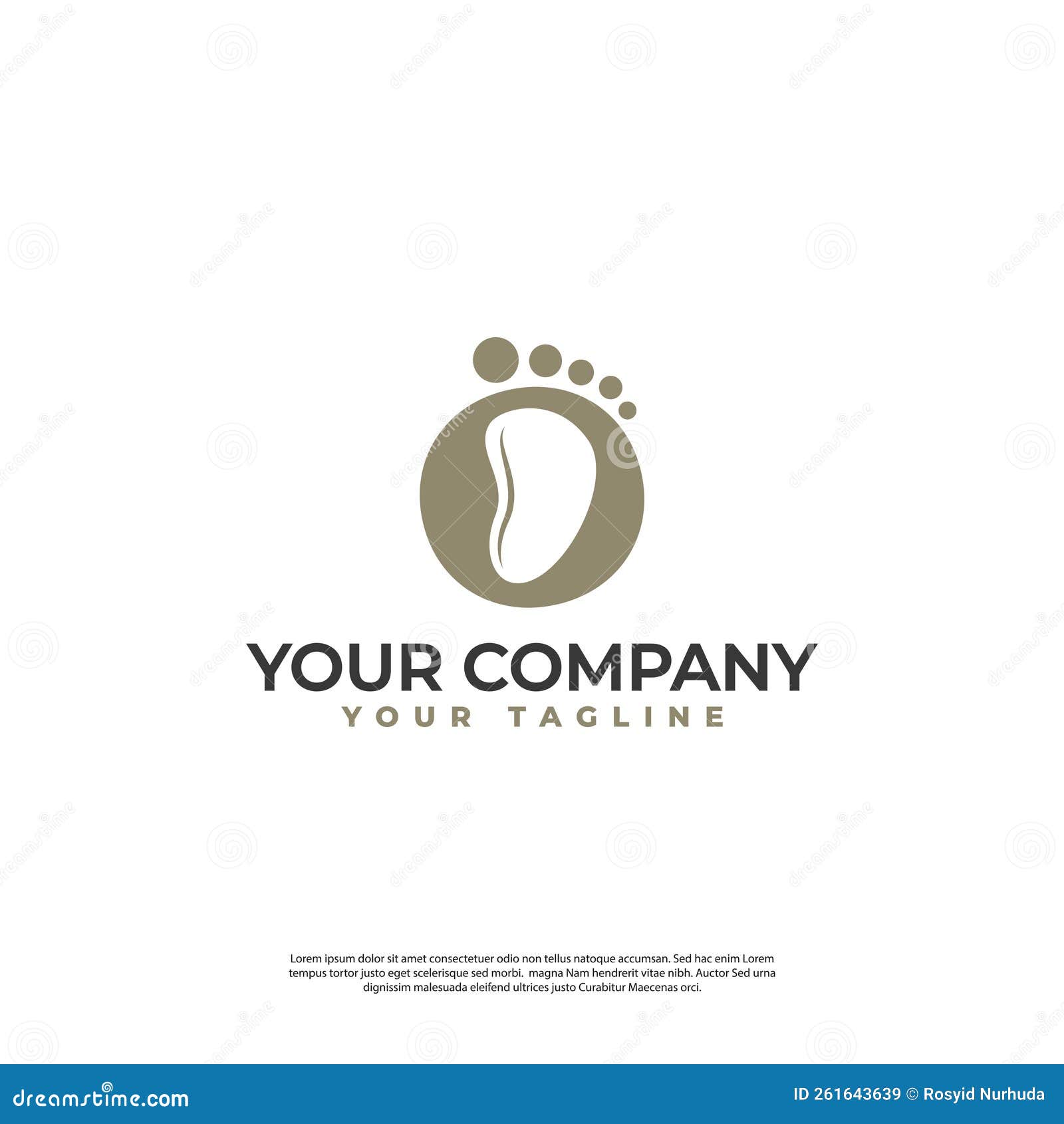 Foot Step Logo, in Modern Minimalist Style Stock Vector - Illustration ...