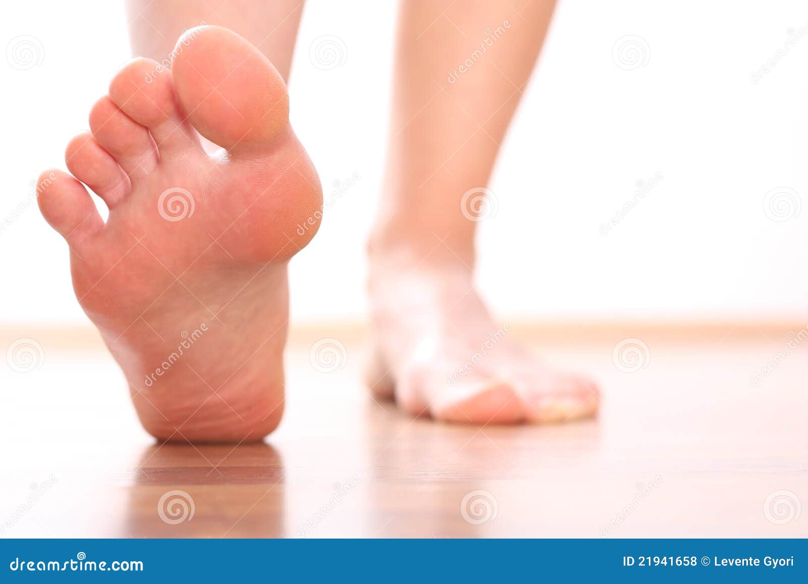 Foot Stepping Closeup Woman Legs Stock Photo - Image of metal, closeup ...