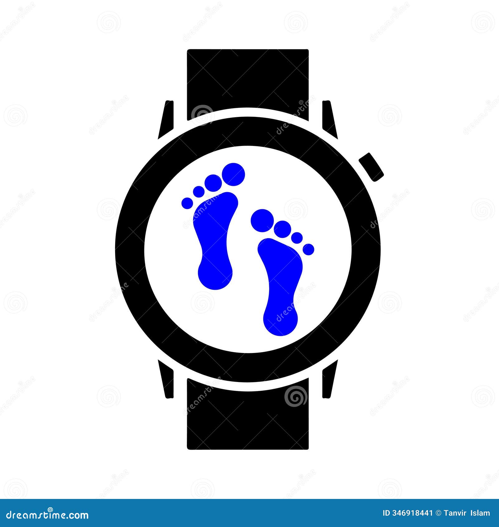 Foot Steps Icon stock illustration. Illustration of vector - 346918441