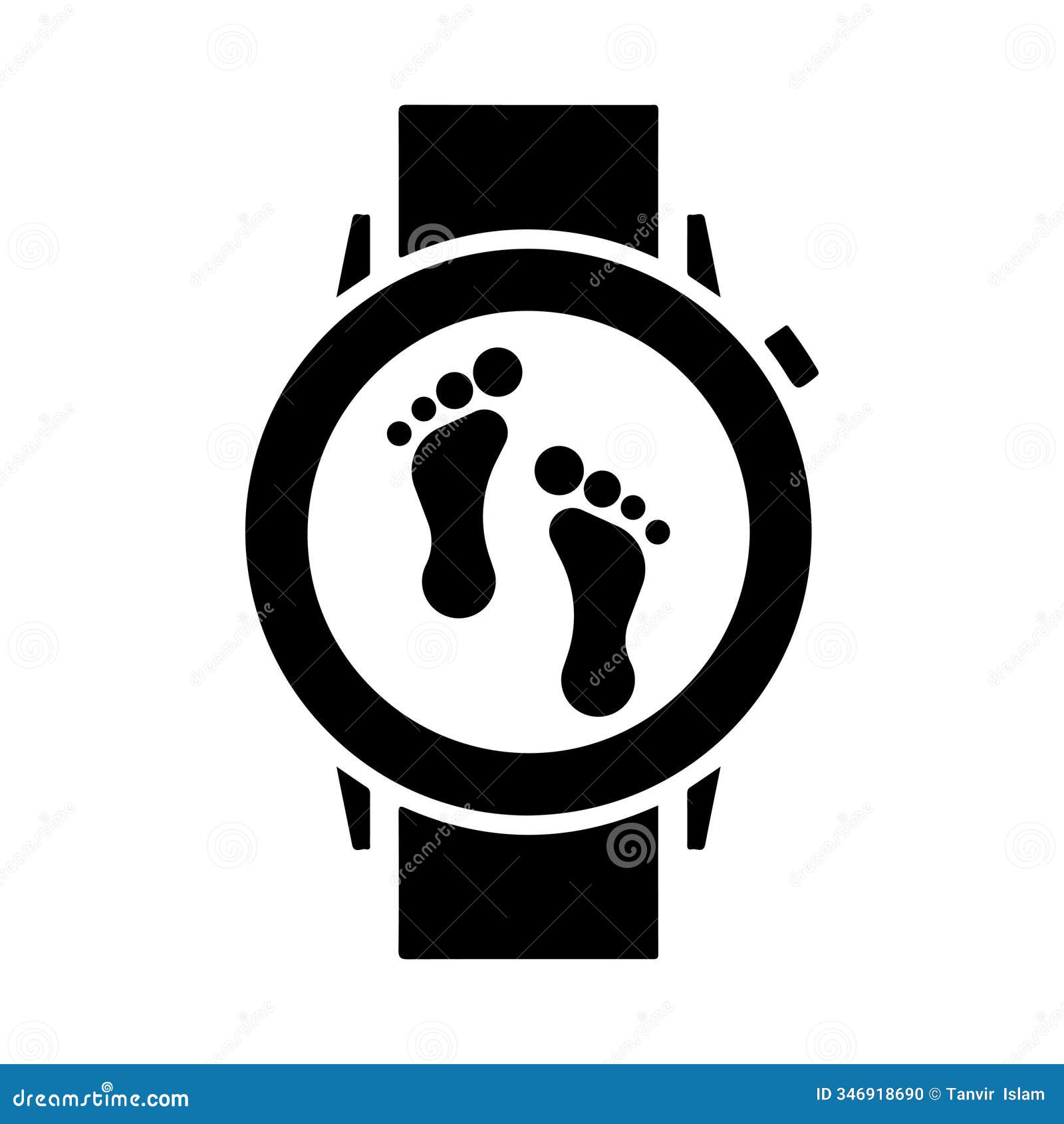 Foot Steps Icon stock illustration. Illustration of design - 346918690