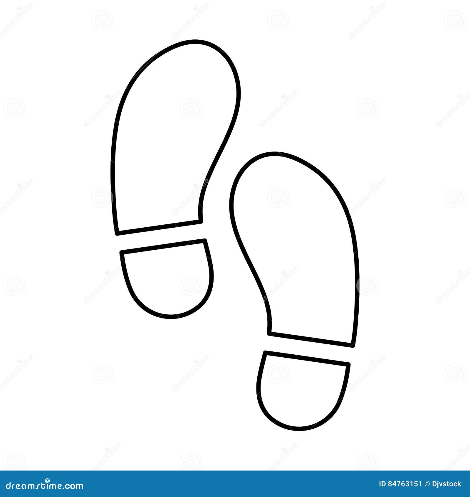 Foot steps icon image stock illustration. Illustration of footwear ...